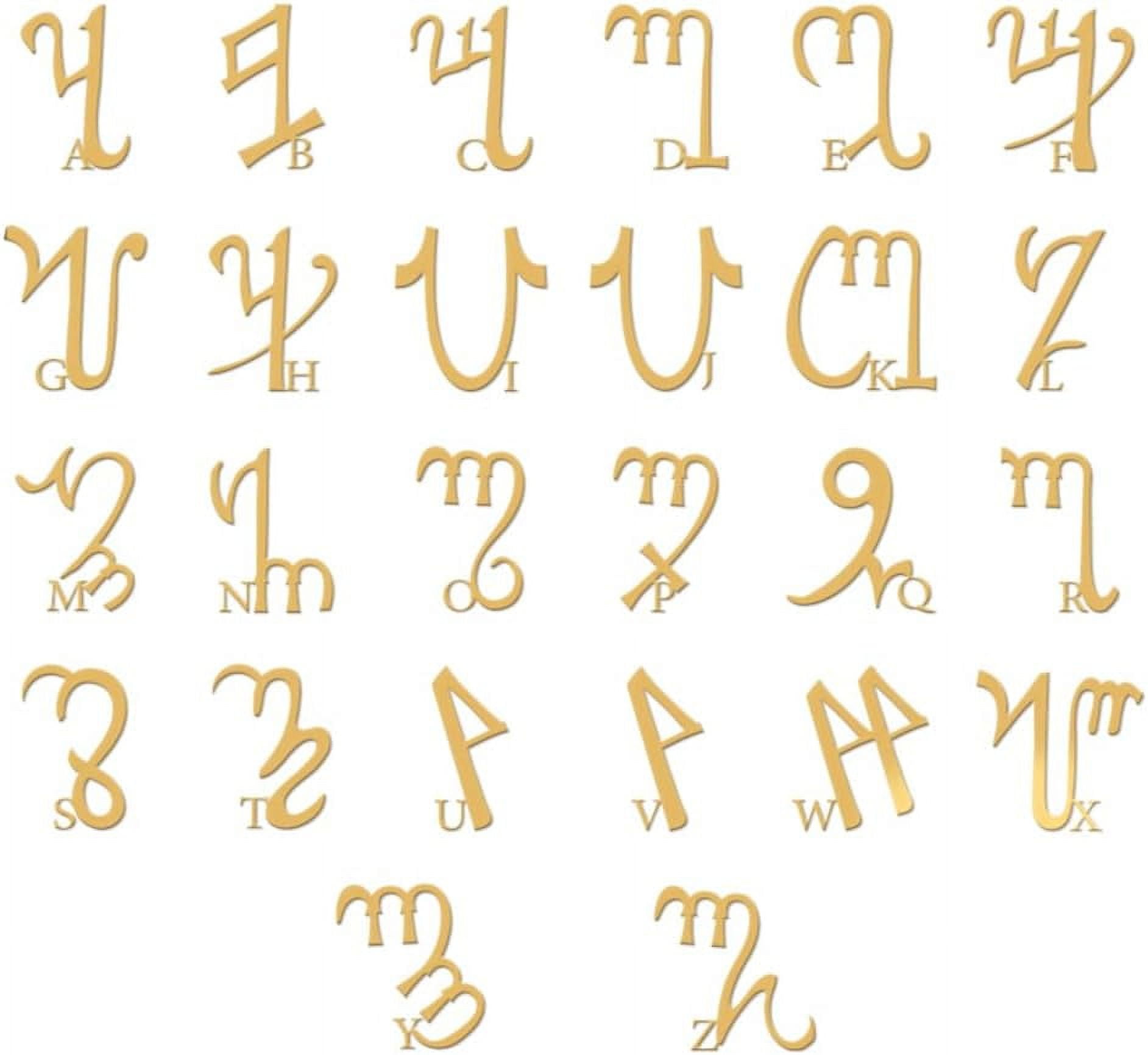 26pcs 1.6x1.6 inch Golden Metal Stickers Witchcraft Symbols Stickers ...