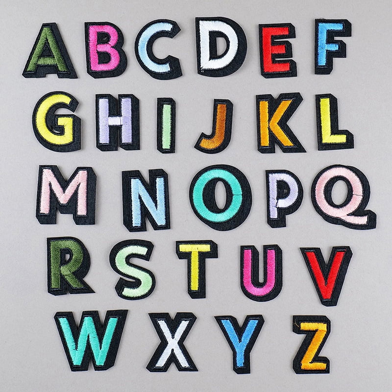 26pcs Alphabet Letters Iron-On Patch Set – A-Z Embroidered Monogram ...