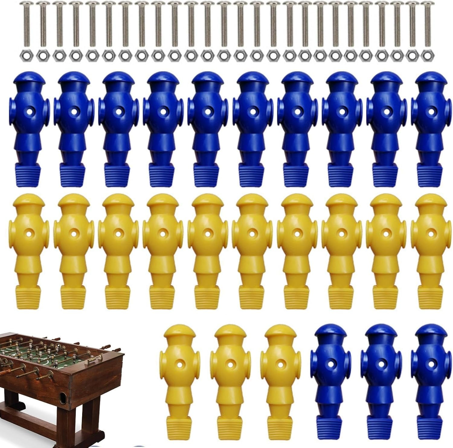 26pcs Foosball Men - Soccer Player Set | Rod Foosball Soccer Table ...