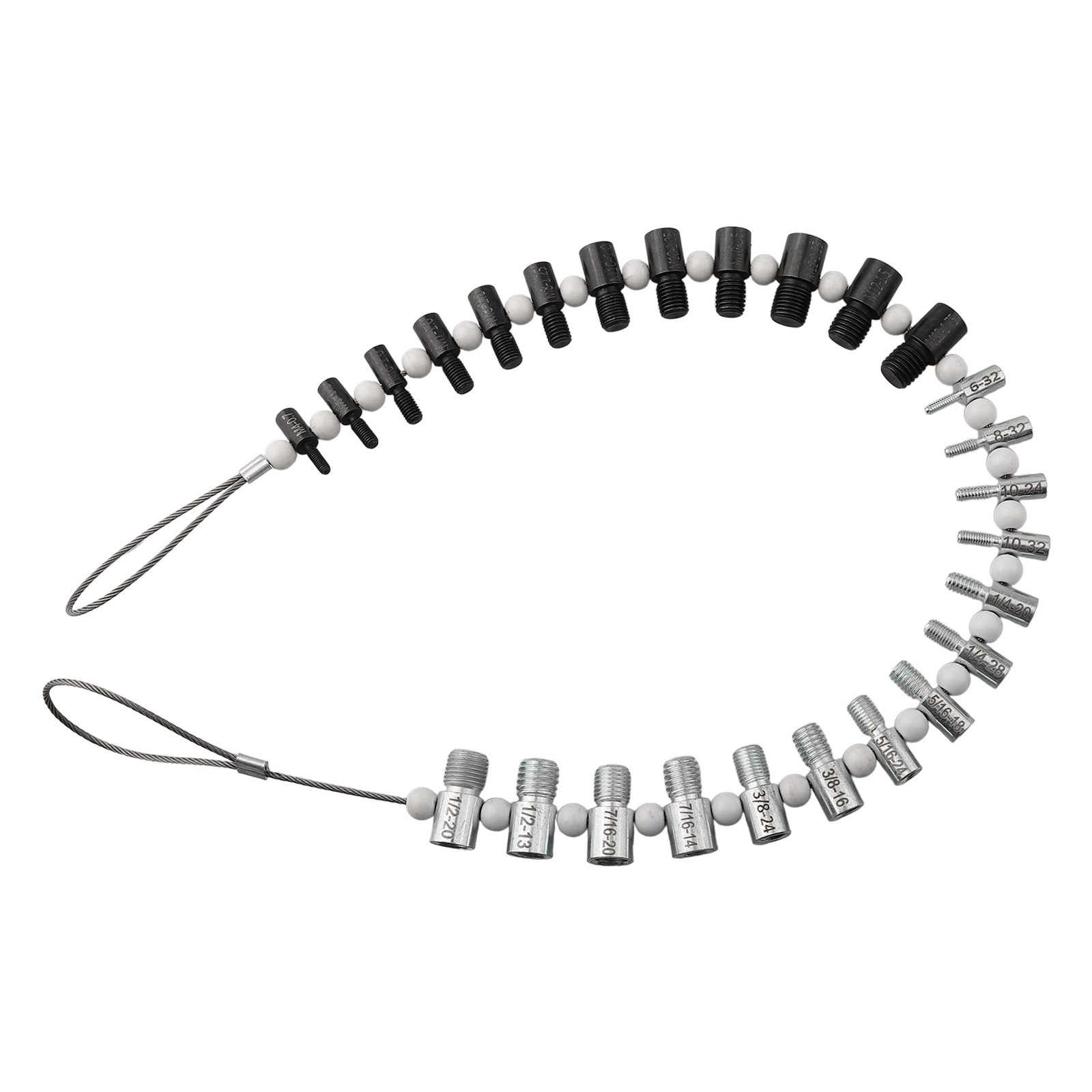 26Pcs Inch & Metric Set Nut&Bolt Thread Detection Nut Bolt Thread ...