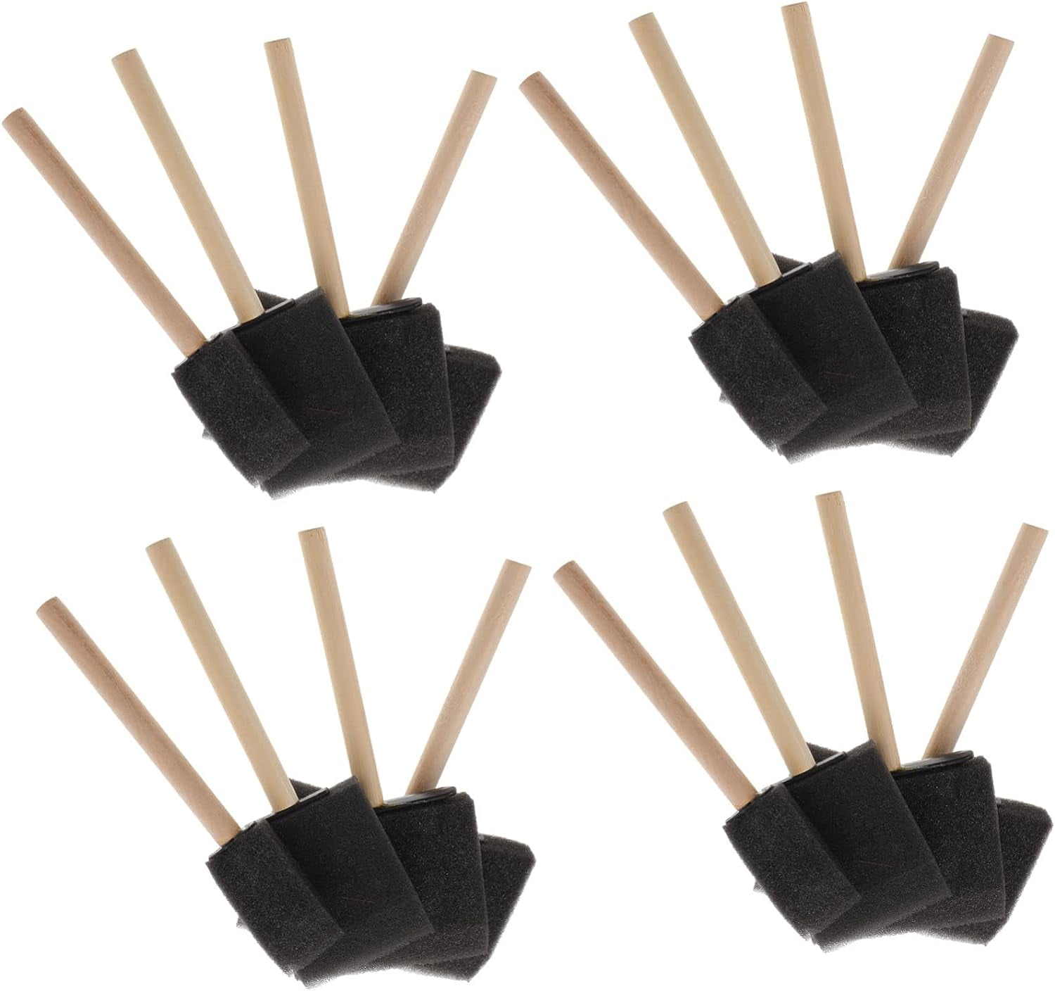 26pcs Painting Sponge Brush Paint Brushes for Kids Kid Tools Black ...