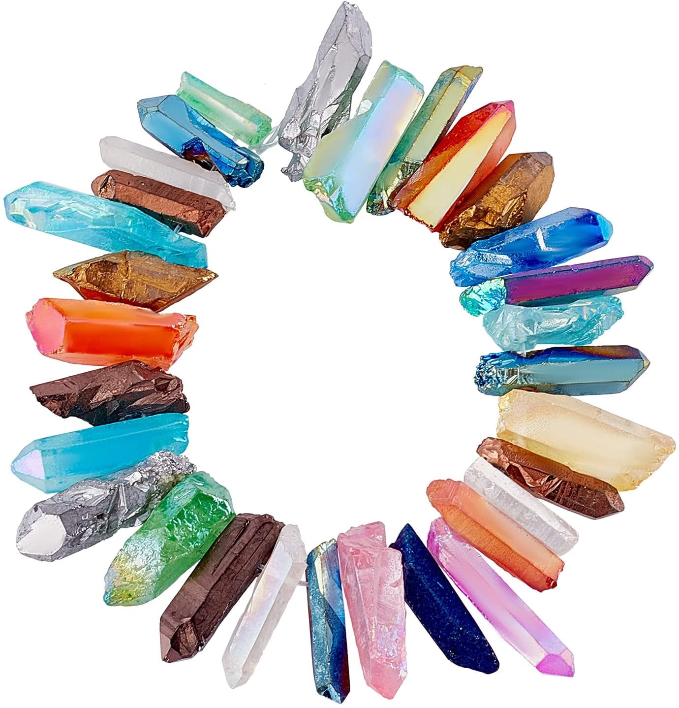 26pcs Quartz Crystal Bead Strands for Jewelry Making Quartz Crystal ...