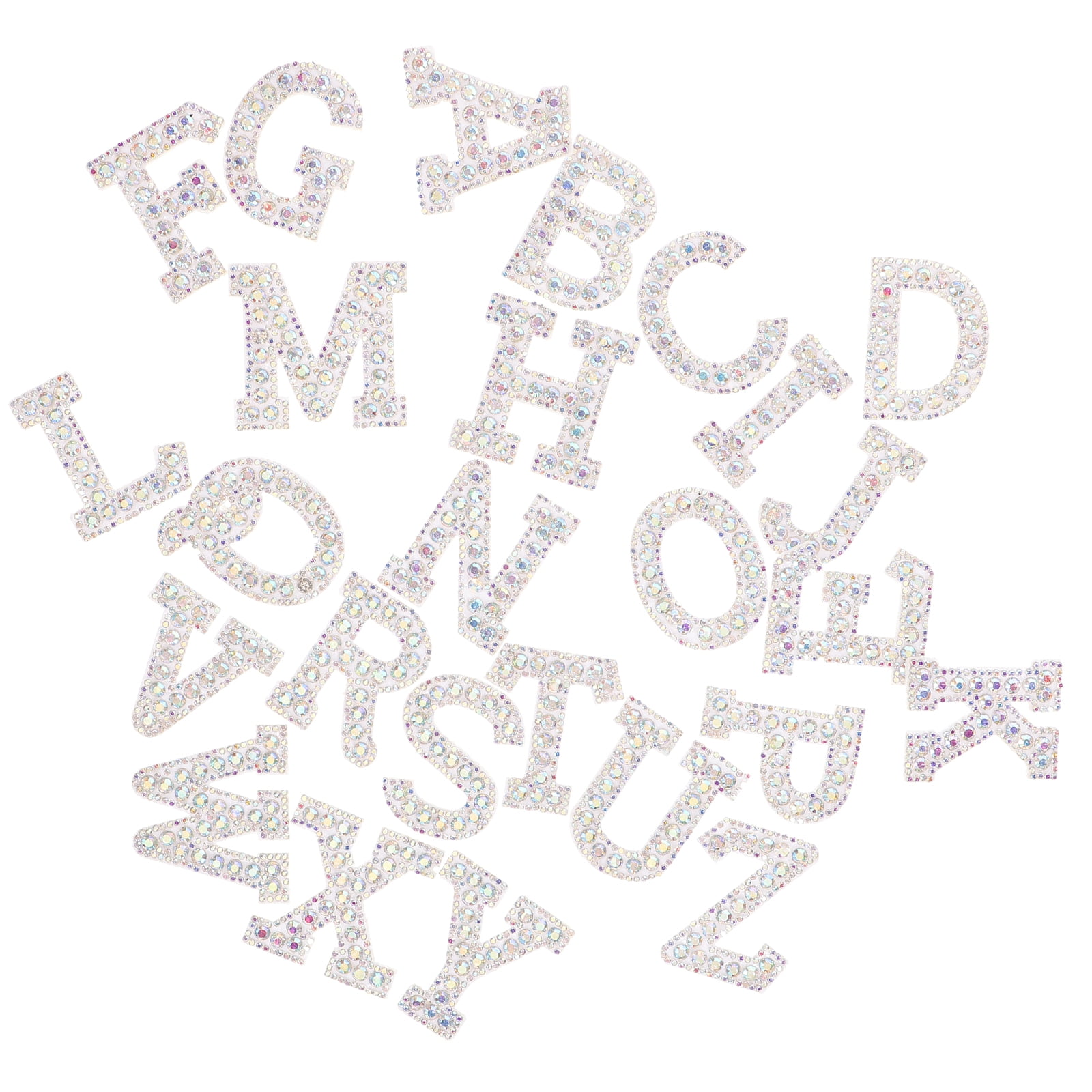 Raindrops Silver Rhinestone Letter Stickers Self-Adhesive DIY ...