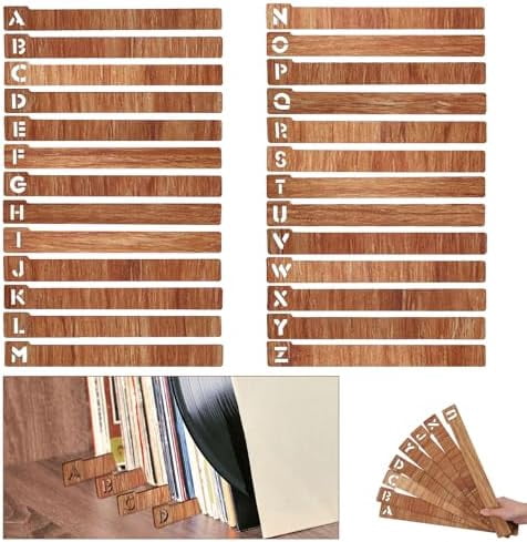26pcs Vinyl Record Dividers, A-Z Wooden Vinyl Record Alphabetical ...