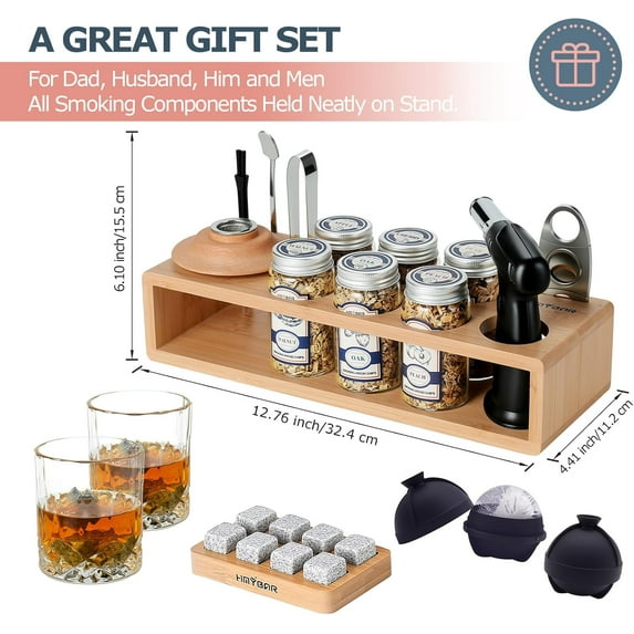 ®26pcs Whiskey Smoker Kit with Torch| Cocktail Smoker Infuser Kit| Old ...