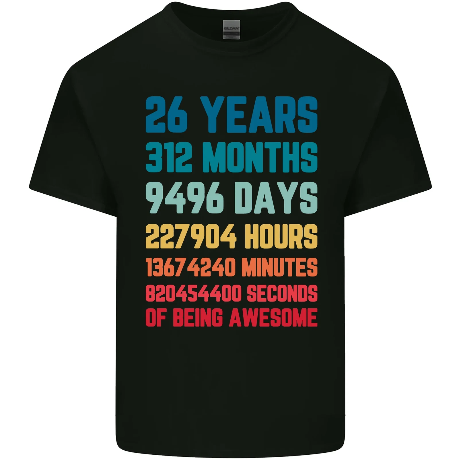 26th Birthday 26 Year Old Celebration Party Gift Top Unisex T-Shirt, up ...