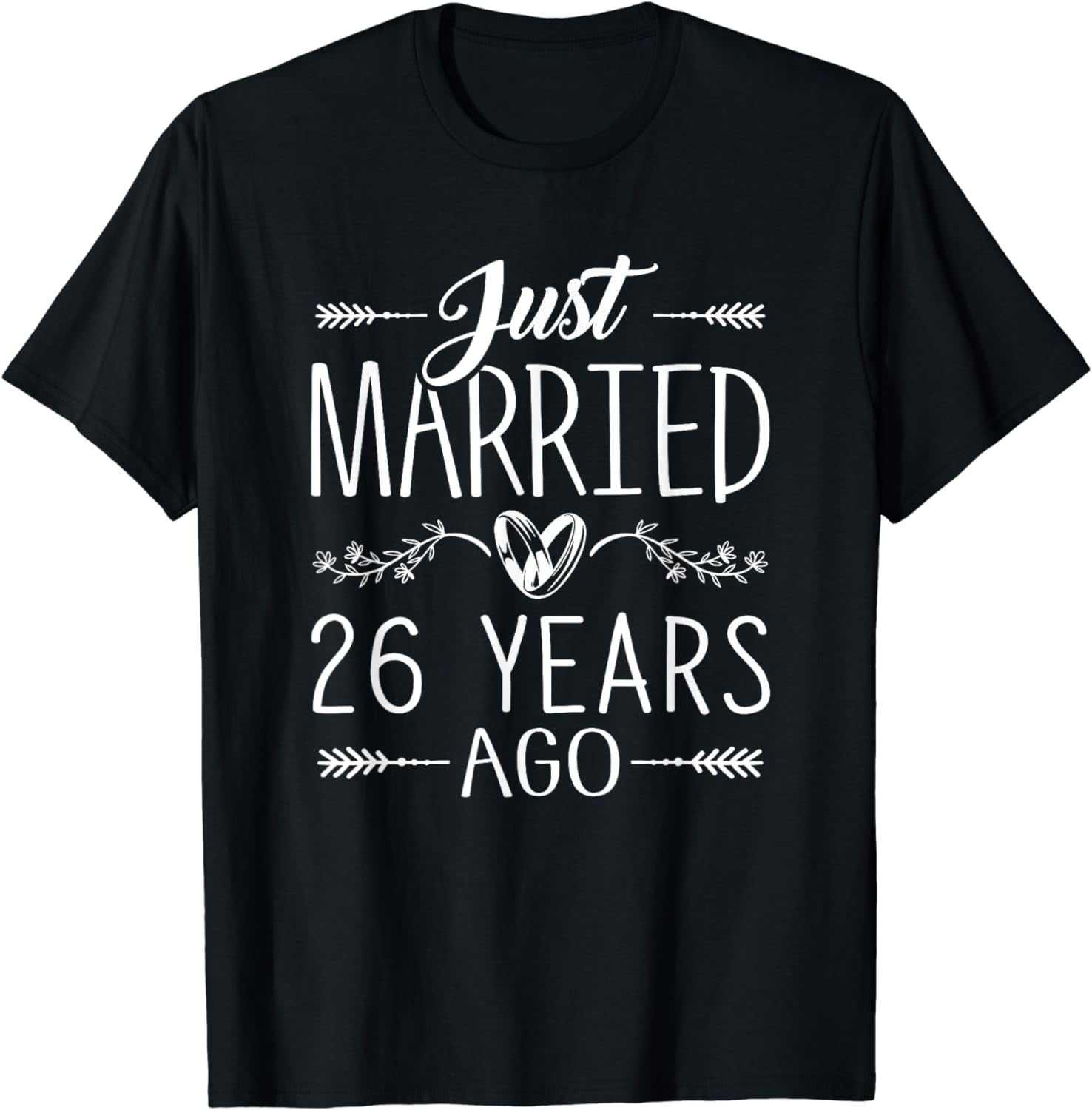 26th Wedding Anniversary Husband Wife 26 Year Anniversary T-Shirt ...