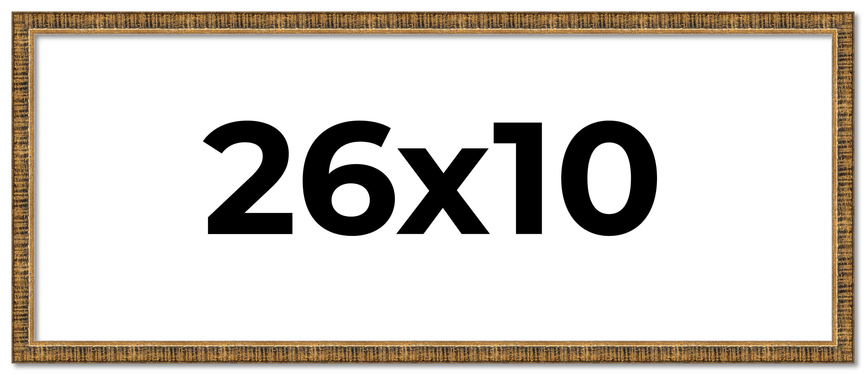 26x10 Frame Gold Solid Wood Picture Frame - Complete Modern Photo Frame ...