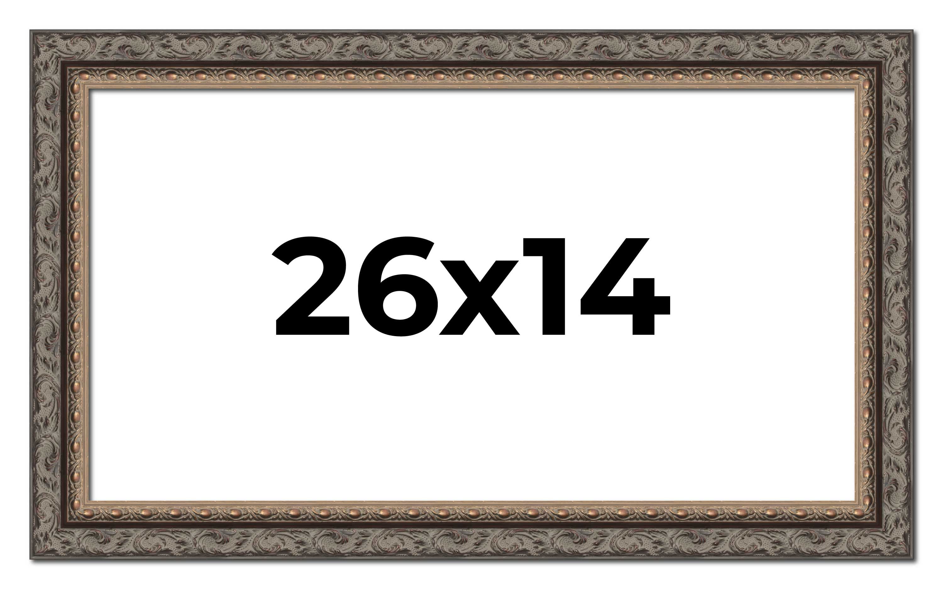 26x14 Frame Black Real Wood Picture Frame Width 2 inches | Interior ...