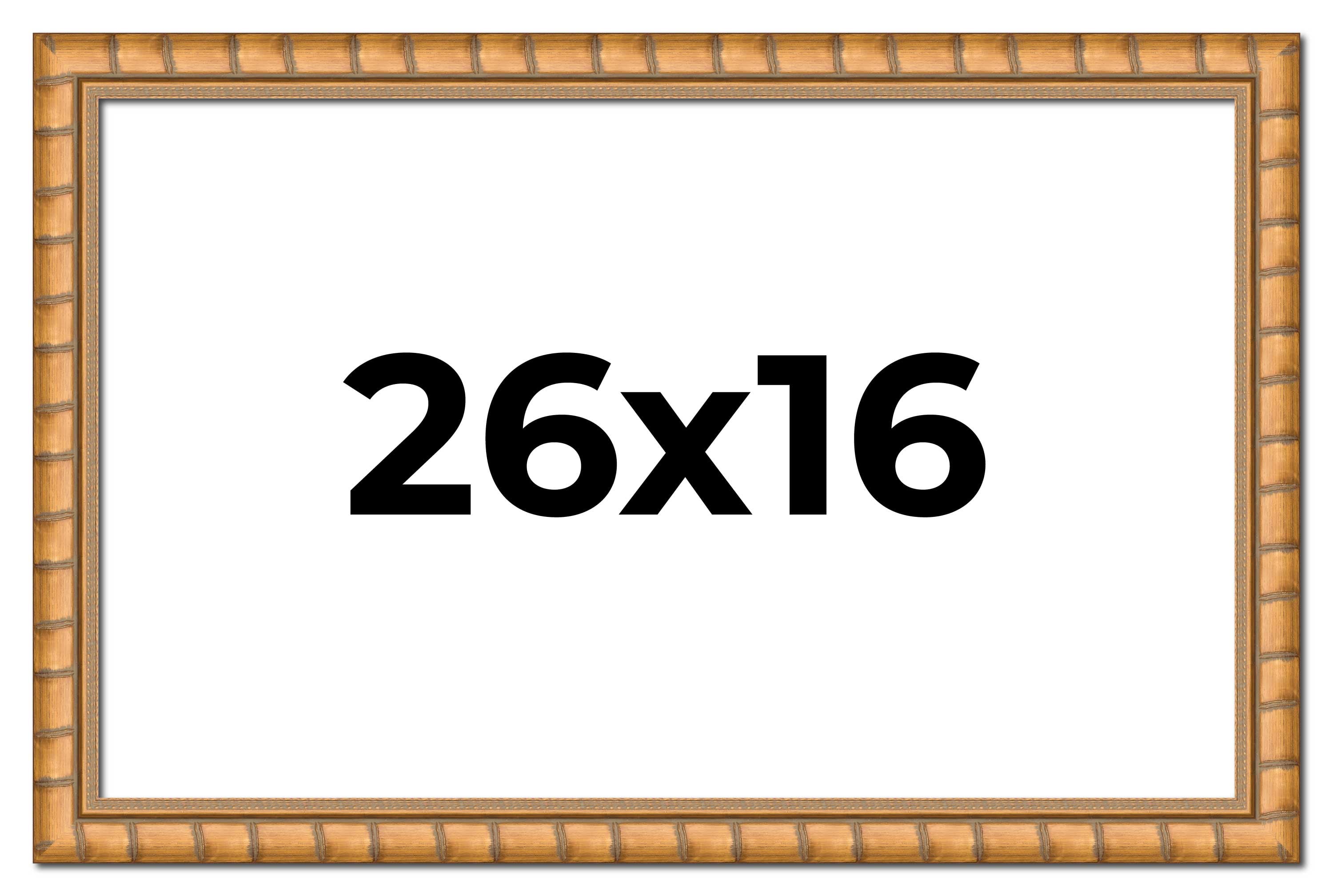 26x16 Frame Gold Real Wood Picture Frame Width 1.5 inches | Interior ...