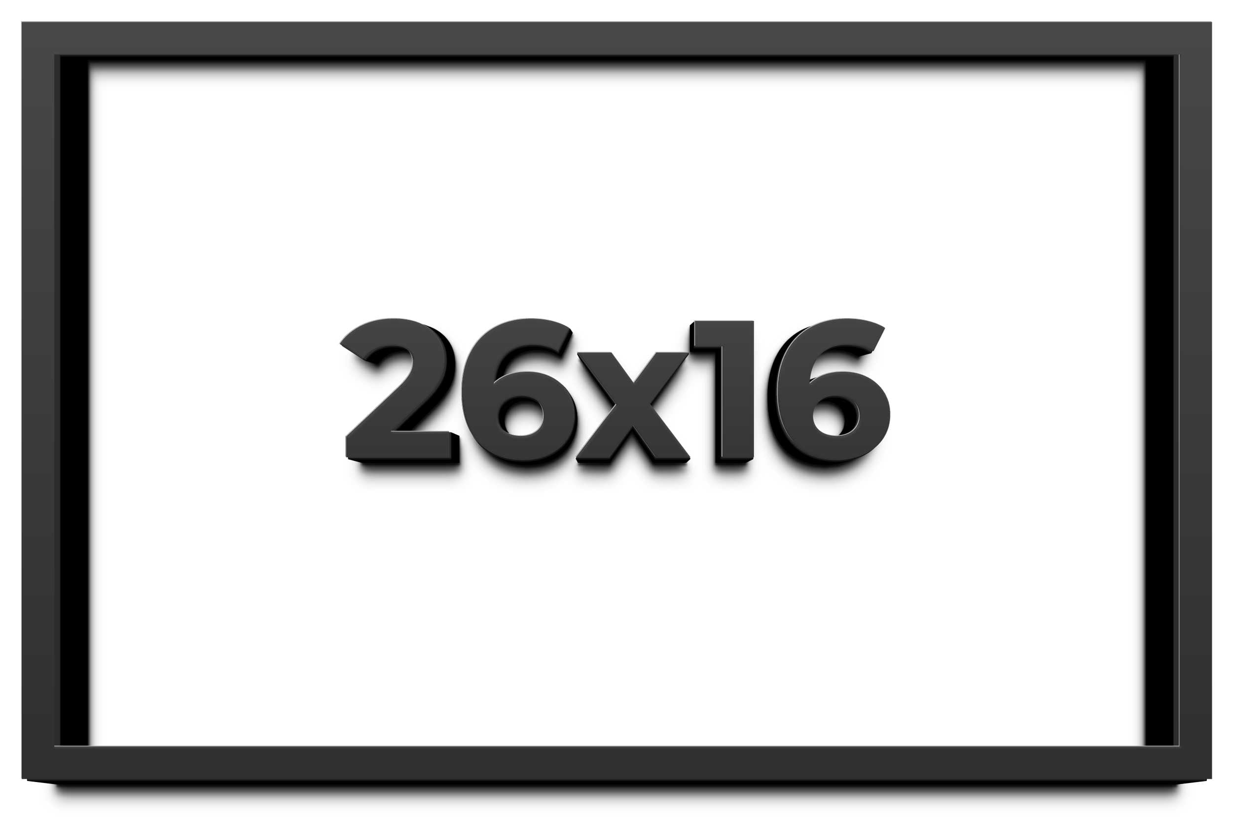 26x16 Shadow Box Frame Black | 1 inches Deep Real Wood Contemporary ...