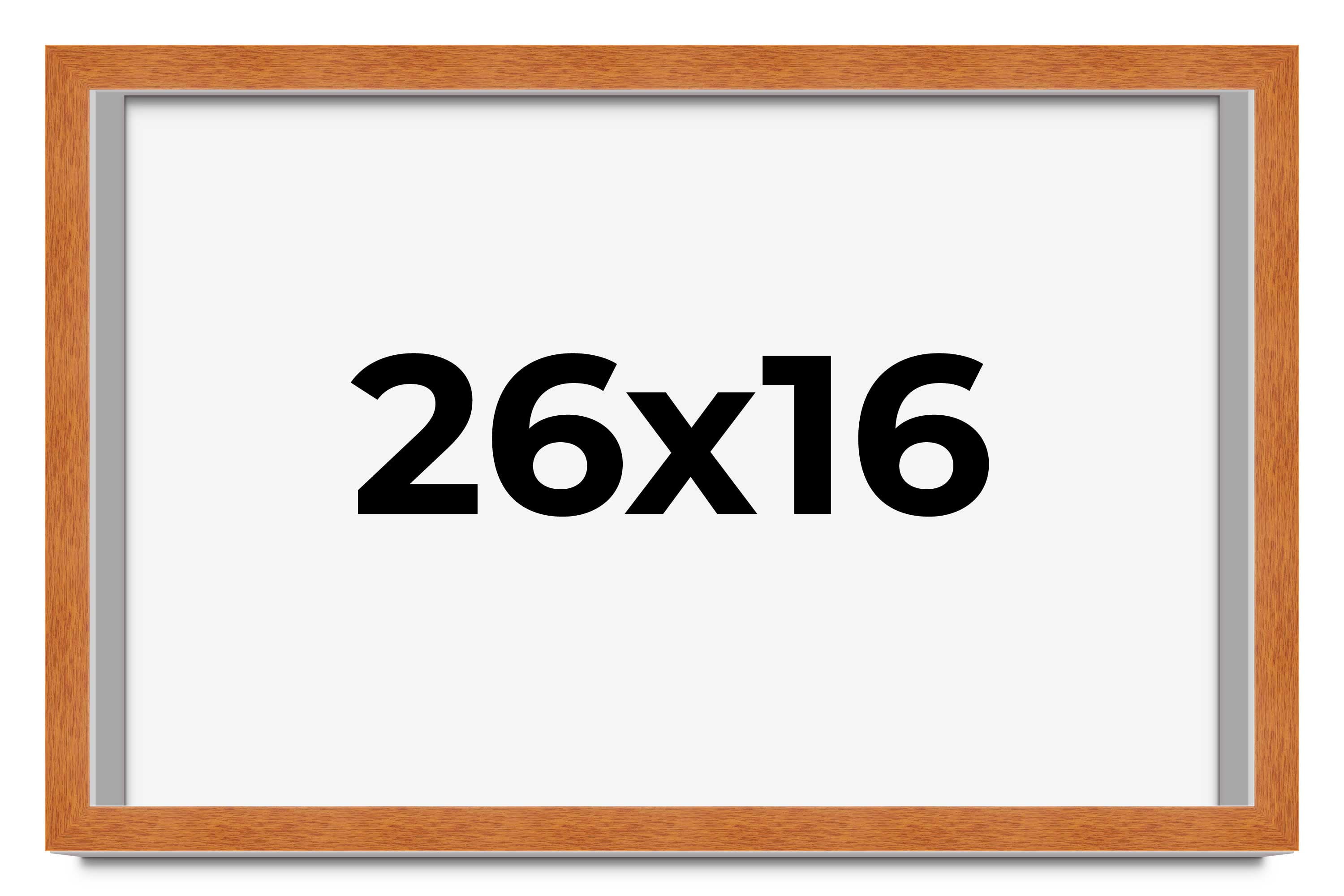 26x16 Shadow Box Frame Brown | 0.875 Inches Deep Real Wood Contemporary ...