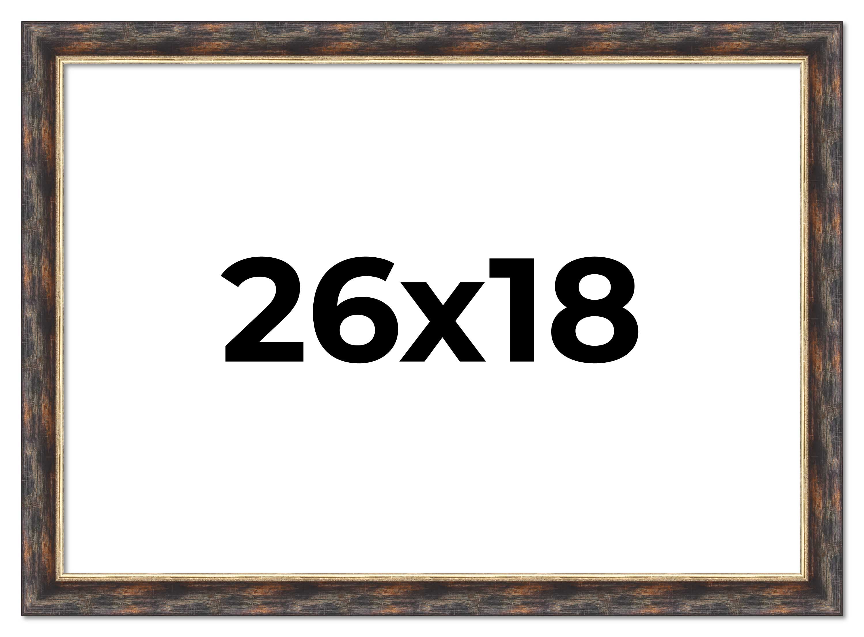 26x18 Frame Gold Real Wood Picture Frame Width 1.5 inches | Interior ...