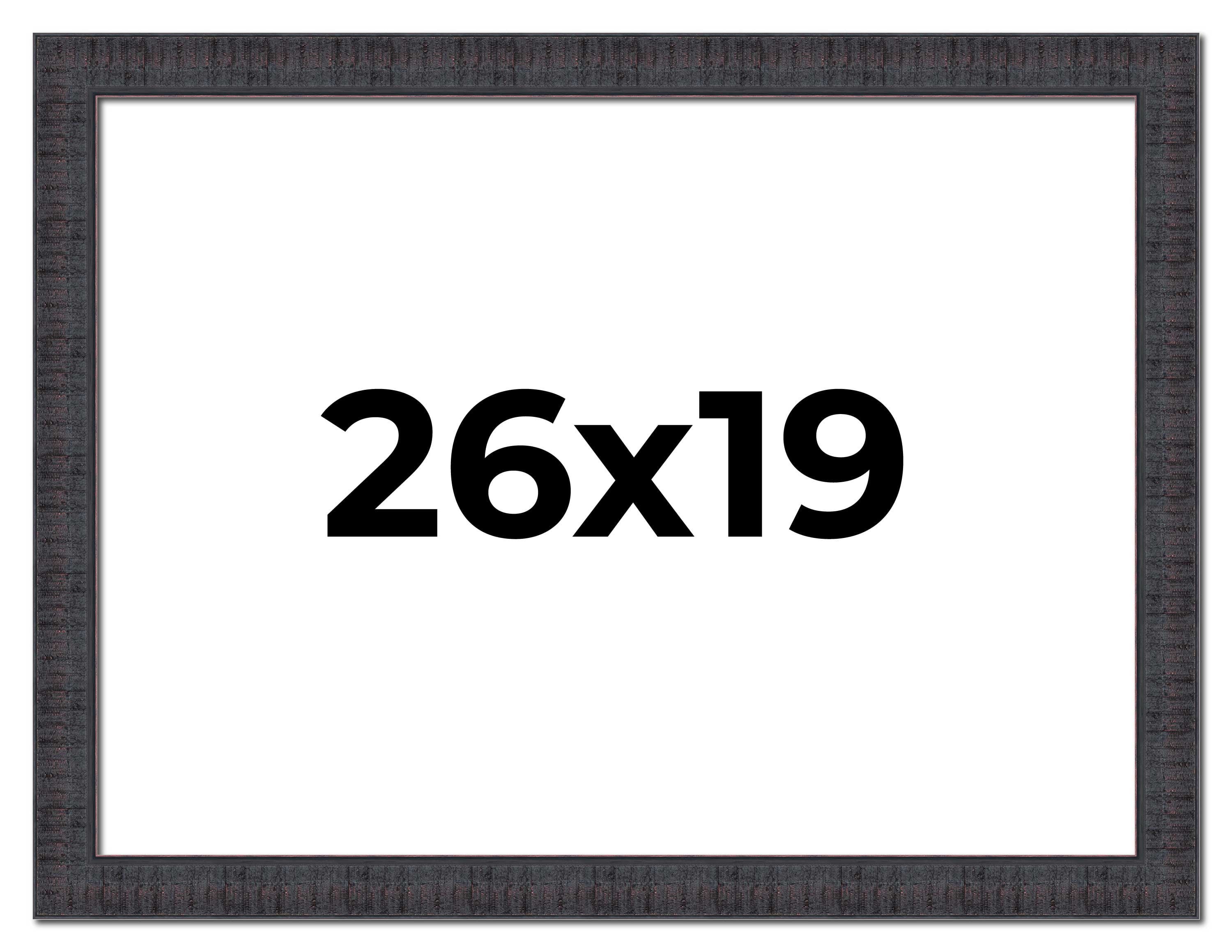 26x19 Frame Brown Rustic Solid Wood Picture Frame 1.5 Inches Wide ...
