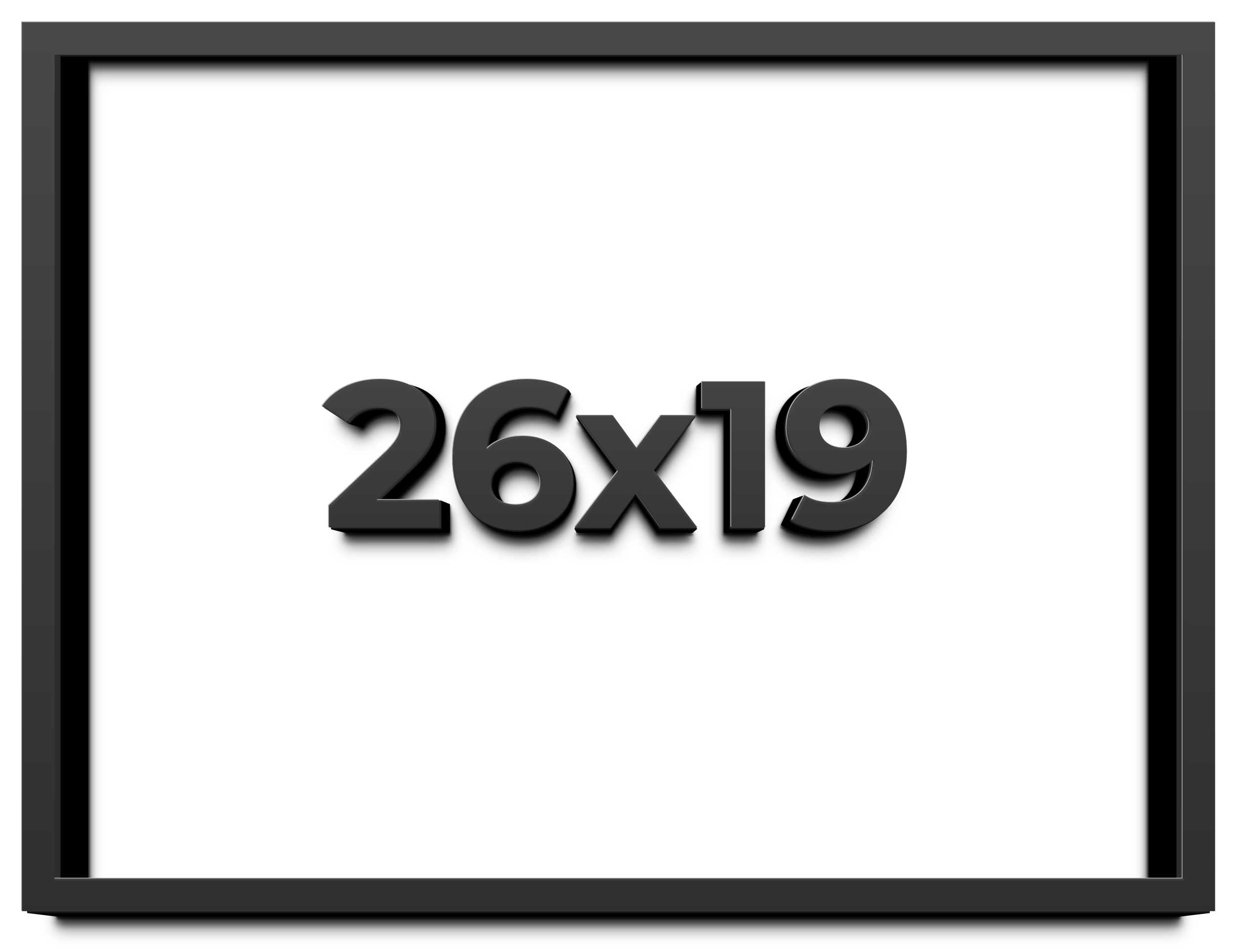 26x19 Shadow Box Frame Black | 1 inches Deep Real Wood Contemporary ...
