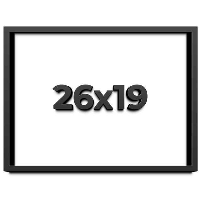 26x19 Shadow Box Frame Black | 1 inches Deep Real Wood Contemporary ...