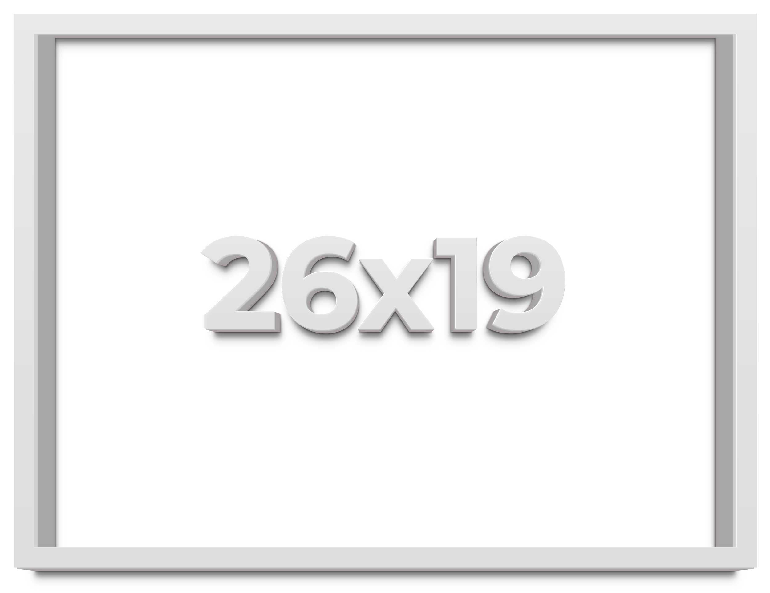 26x19 Shadow Box Frame White | 1 Inches Deep Real Wood Contemporary ...