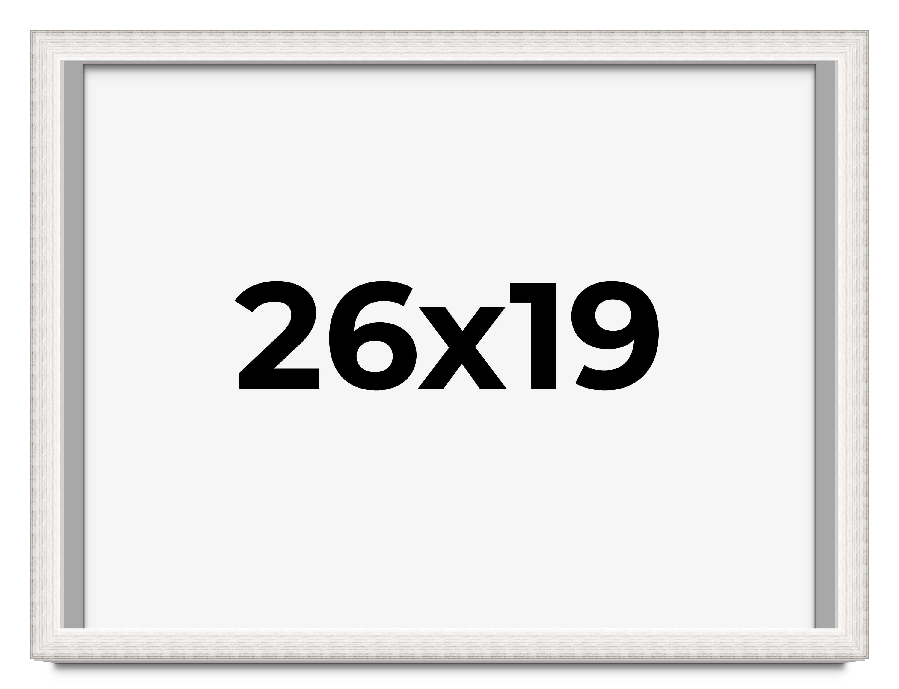 26x19 Shadow Box Silver Brushed Striped Display Frame | 1.625 Inches ...