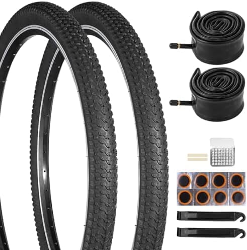 26x2.125 Bicycle Tire Tube Set, 2 Pack 26 Inch Mountain Bike Tires with ...