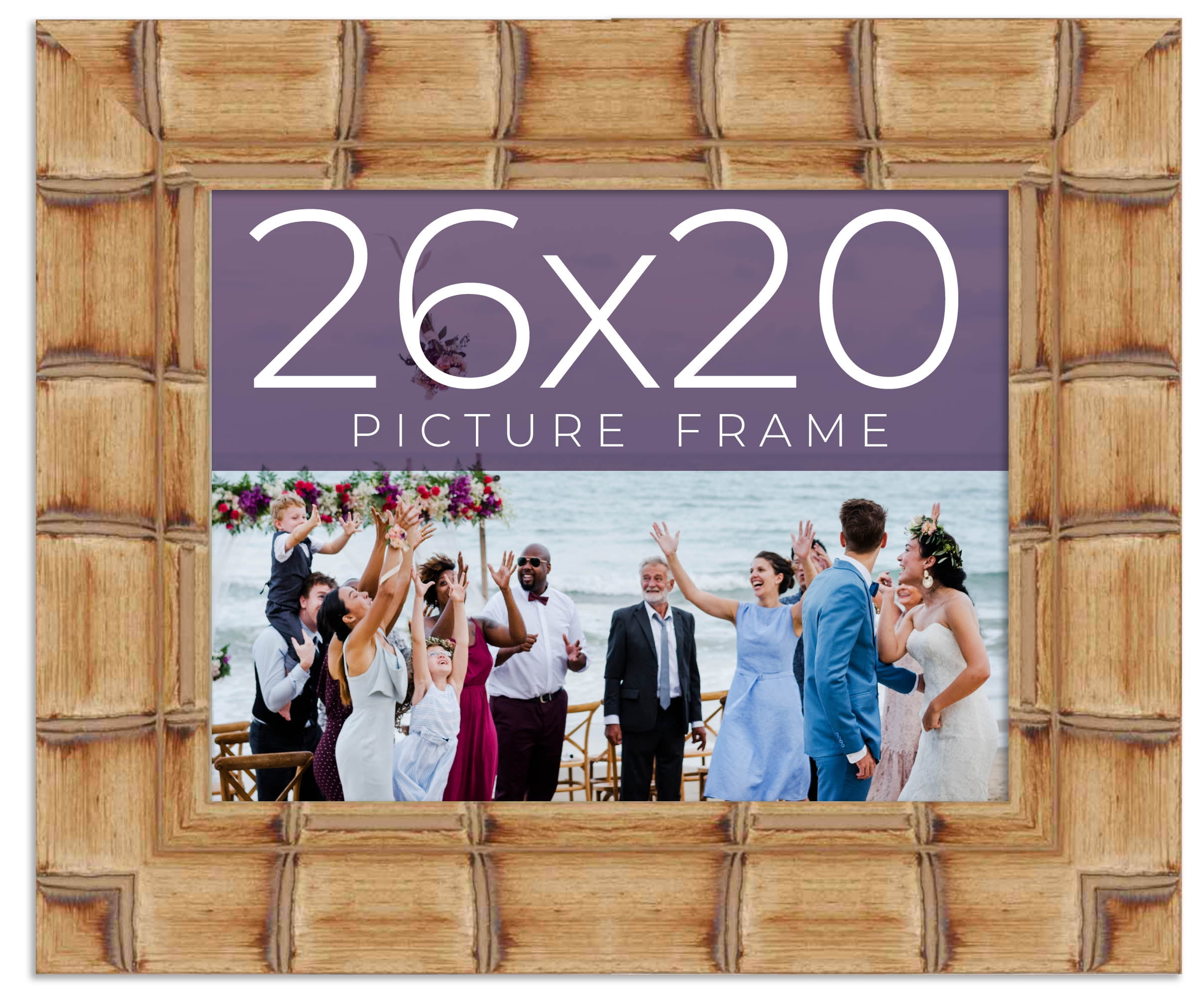 26x20 Frame Beige Real Wood Picture Frame Width 3 inches | Interior ...