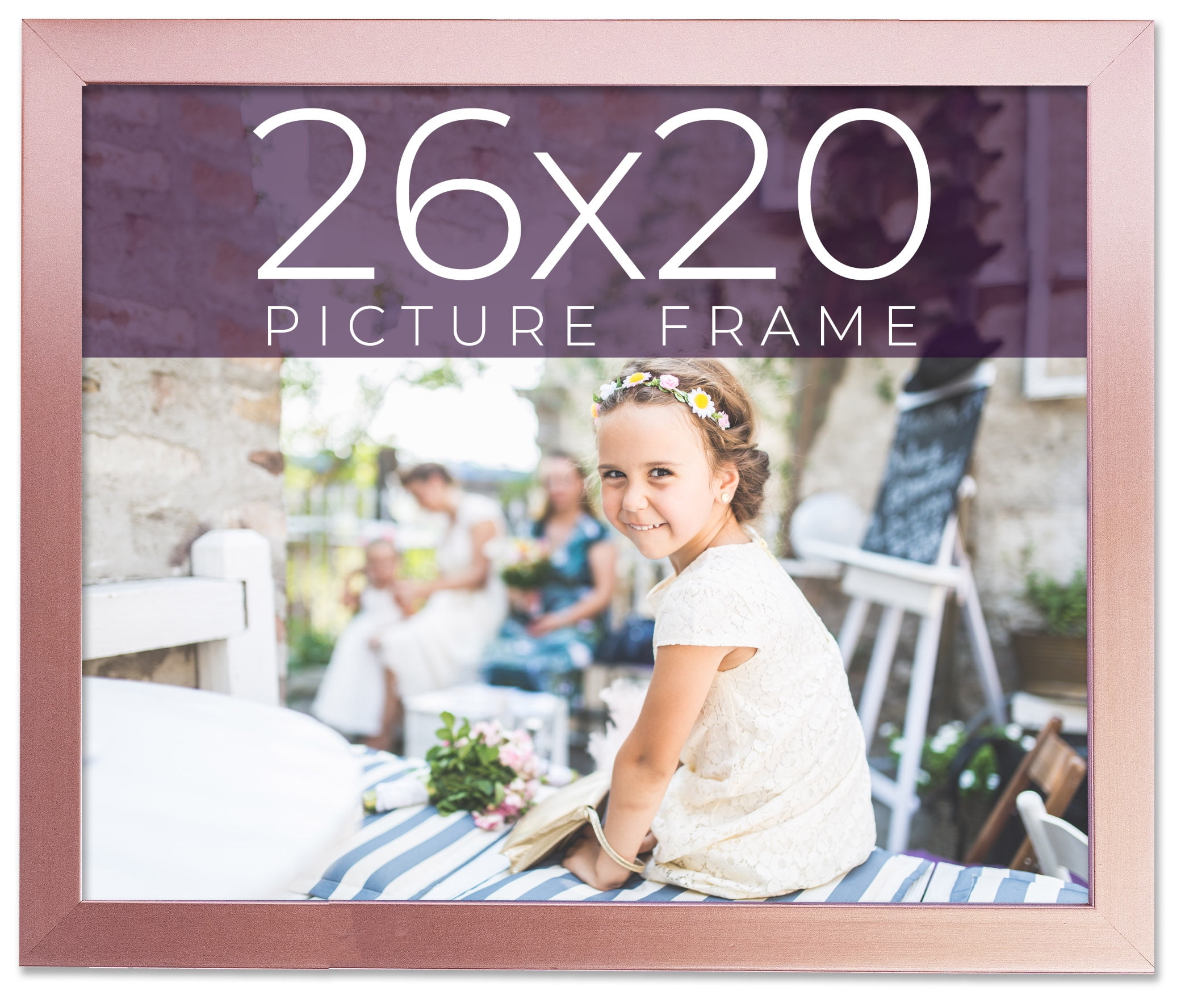 26x20 Frame Pink Real Wood Picture Frame Width 0.75 inches | Interior ...