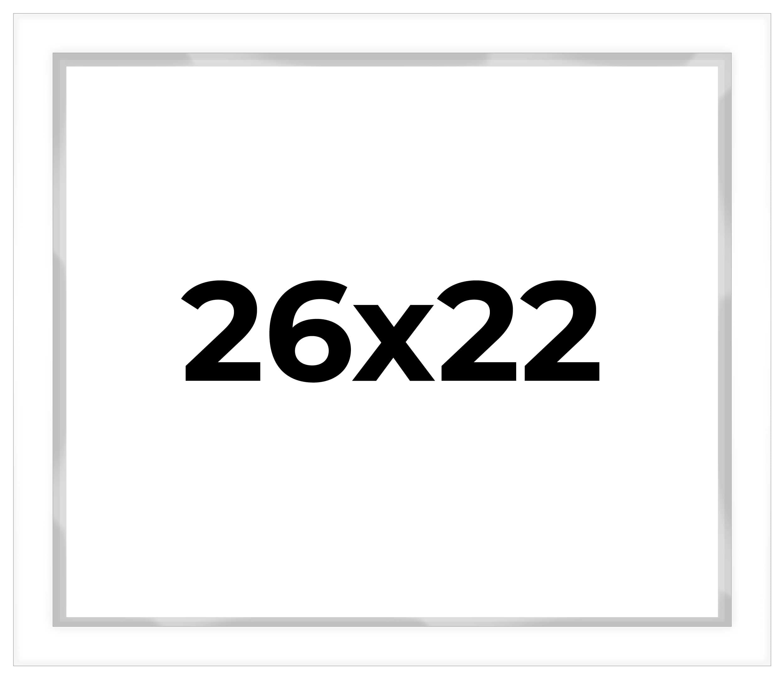 26x22 White Shadowbox Frame - Interior Size 26x22 by 1 Inch - Made to Display Items Up To 1 Inch ...