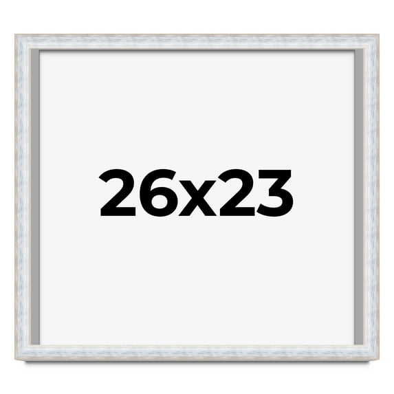 26x23 Shadow Box Frame Silver | 1.625 Inches Deep Real Wood ...