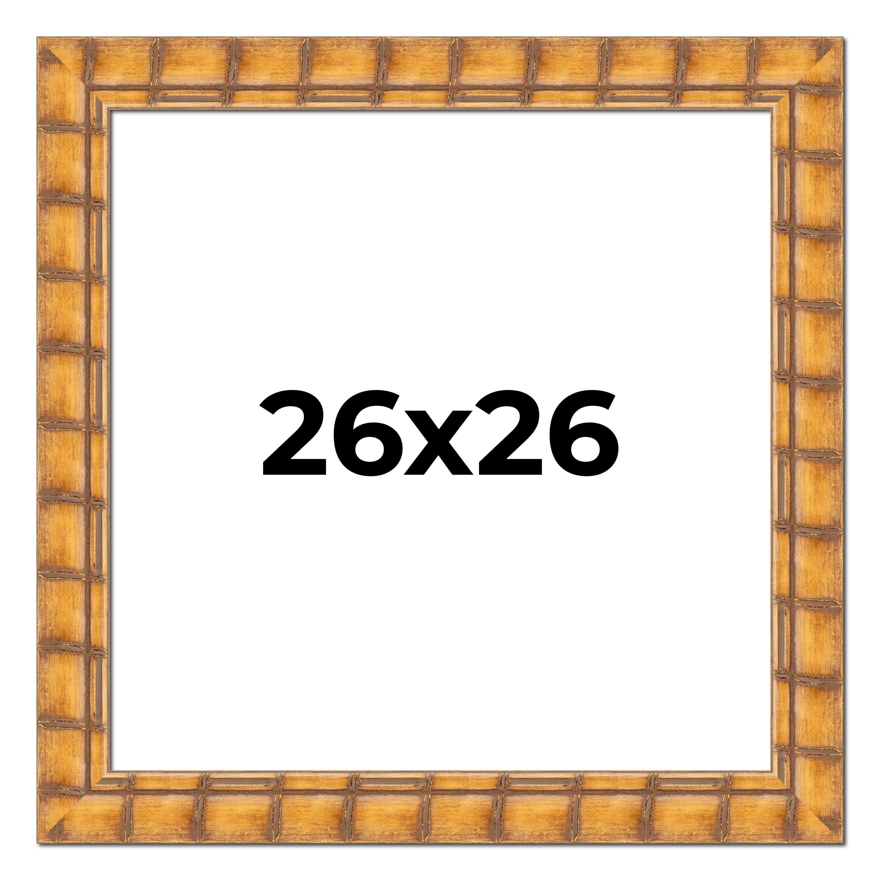 26x26 Frame Beige Real Wood Picture Frame Width 3 inches | Interior ...