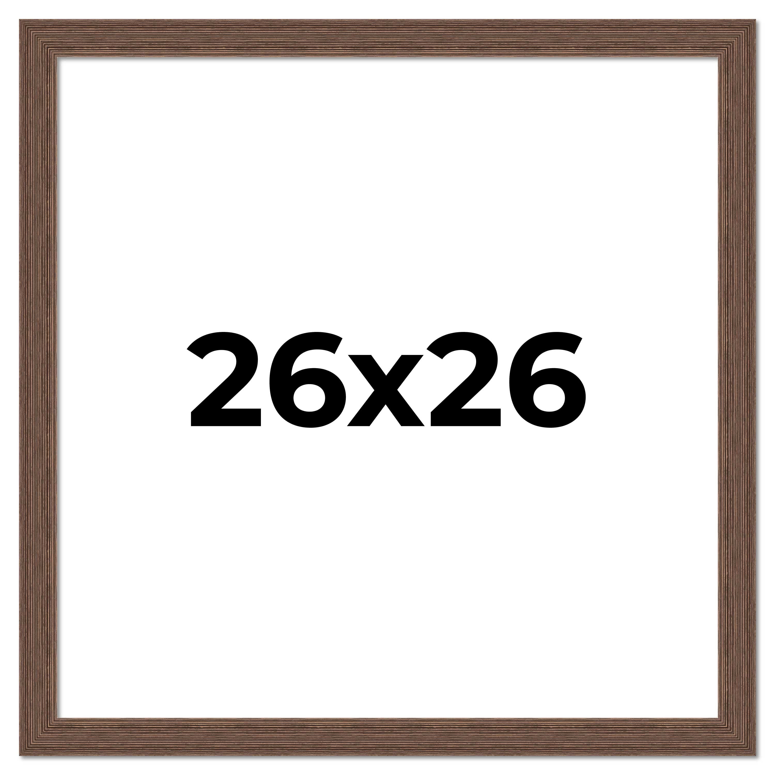 26x26 Frame Brown Distressed Barnwood Picture Frame | Rustic Farmhouse ...