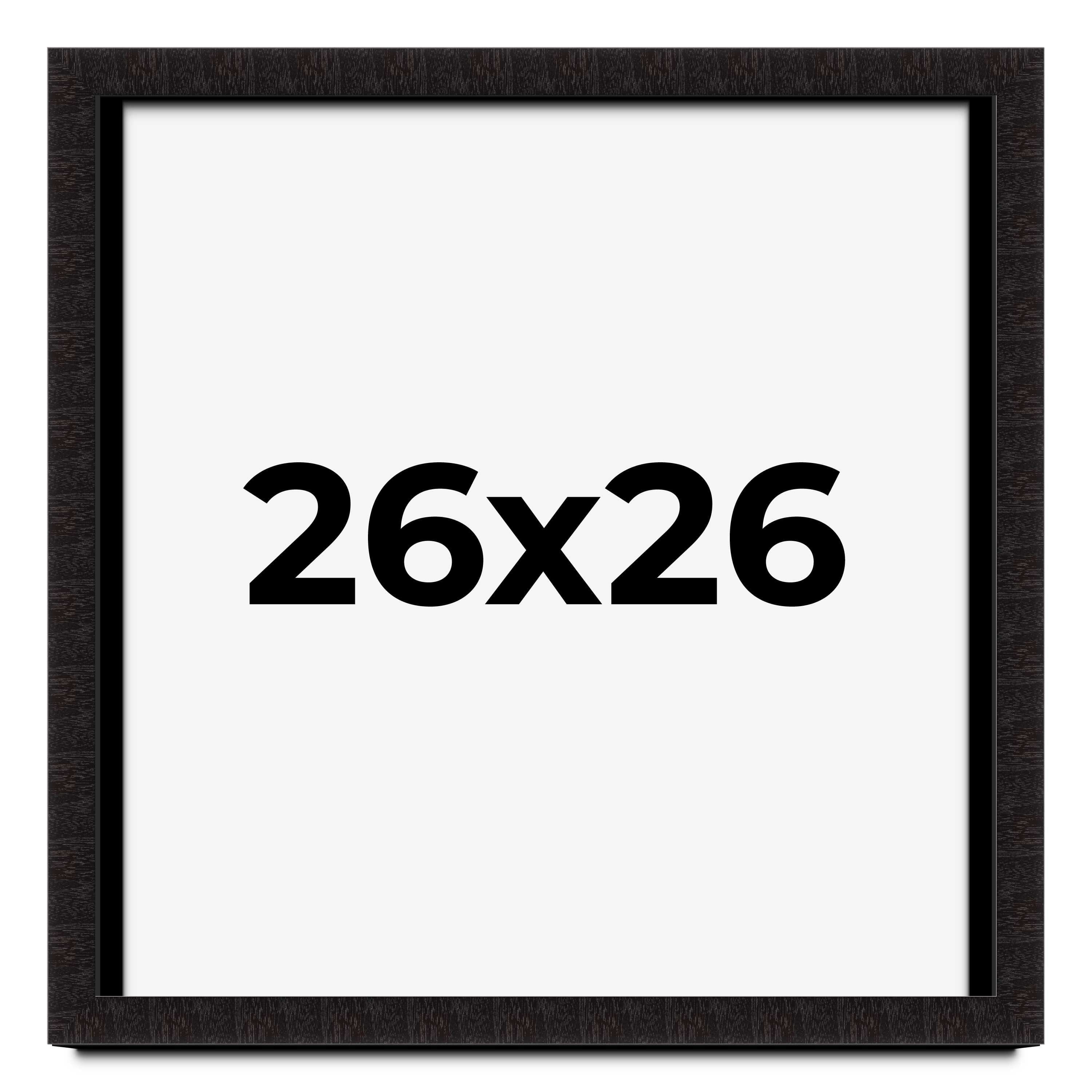 26x26 Shadow Box Black Solid Wood Display Picture Frame | 1 Inch Rabbet ...
