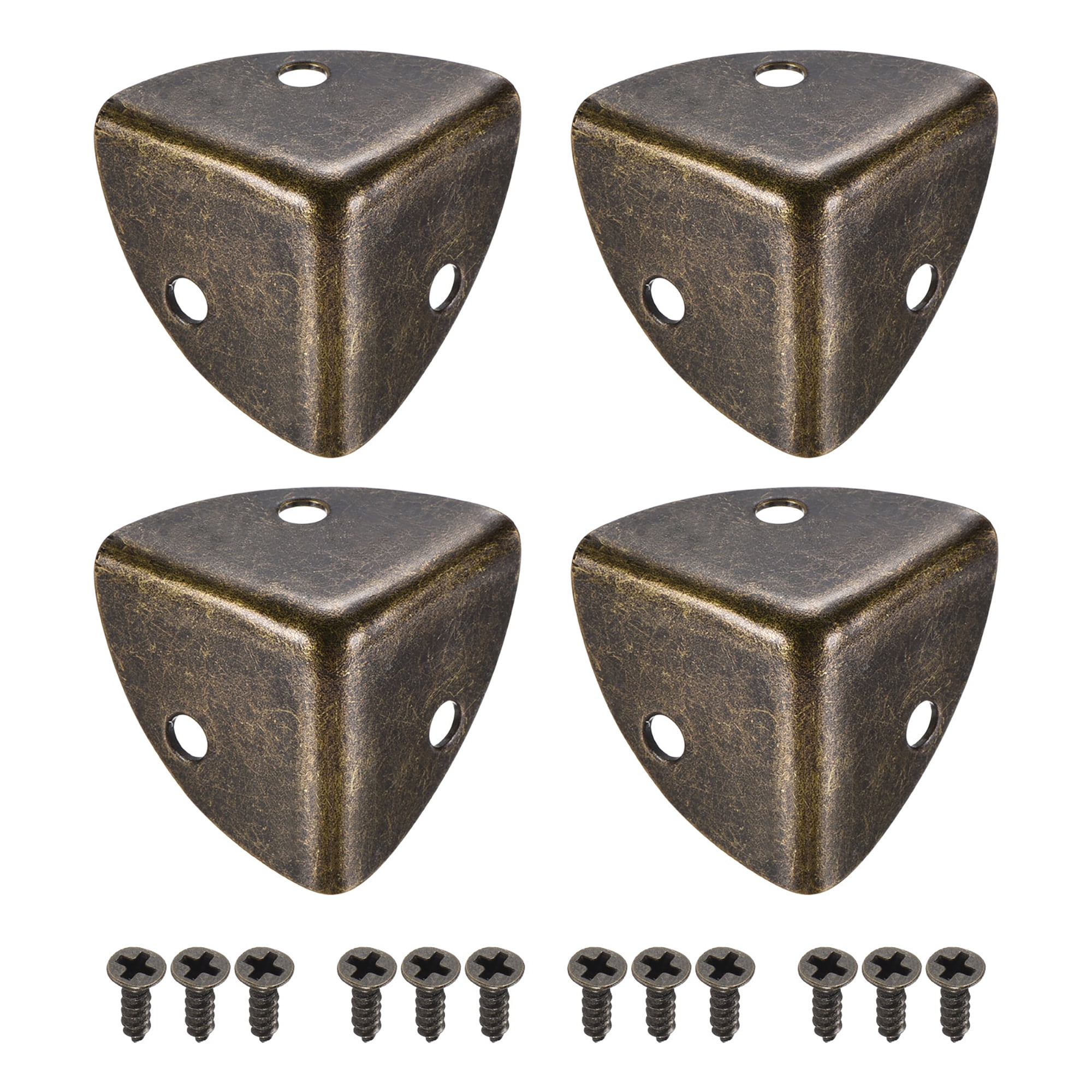 26x26x26mm Metal Box Corner Protectors Electroplated Bronze Tone 20 ...
