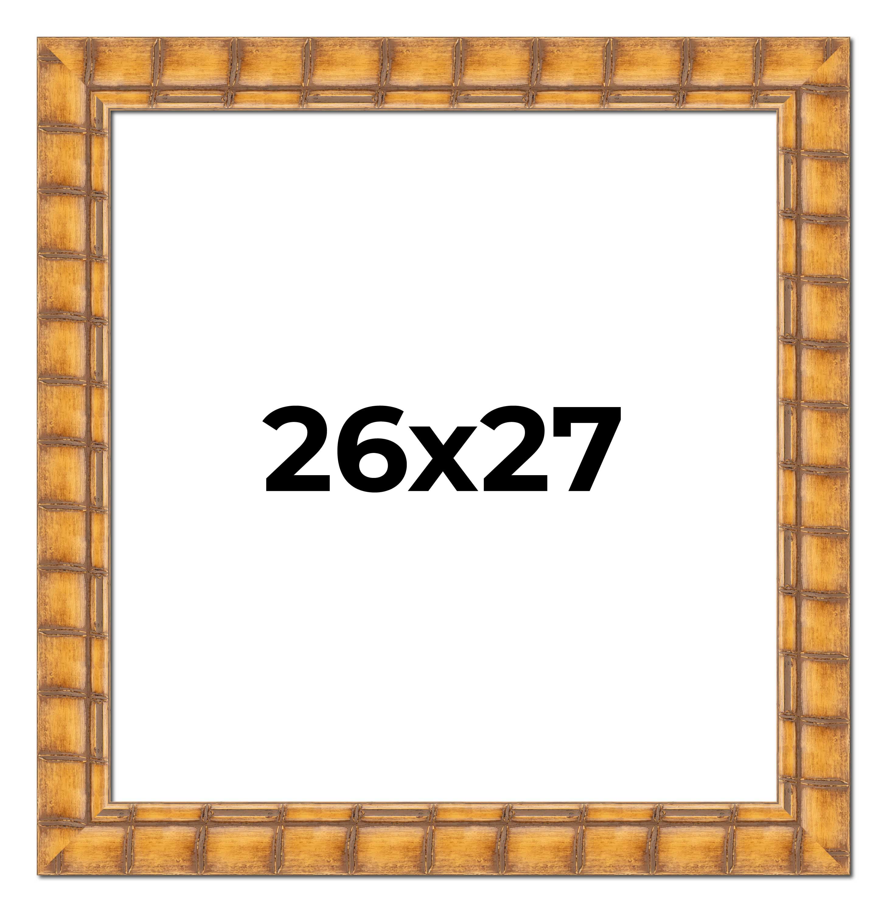 26x27 Frame Beige Real Wood Picture Frame Width 3 inches | Interior ...