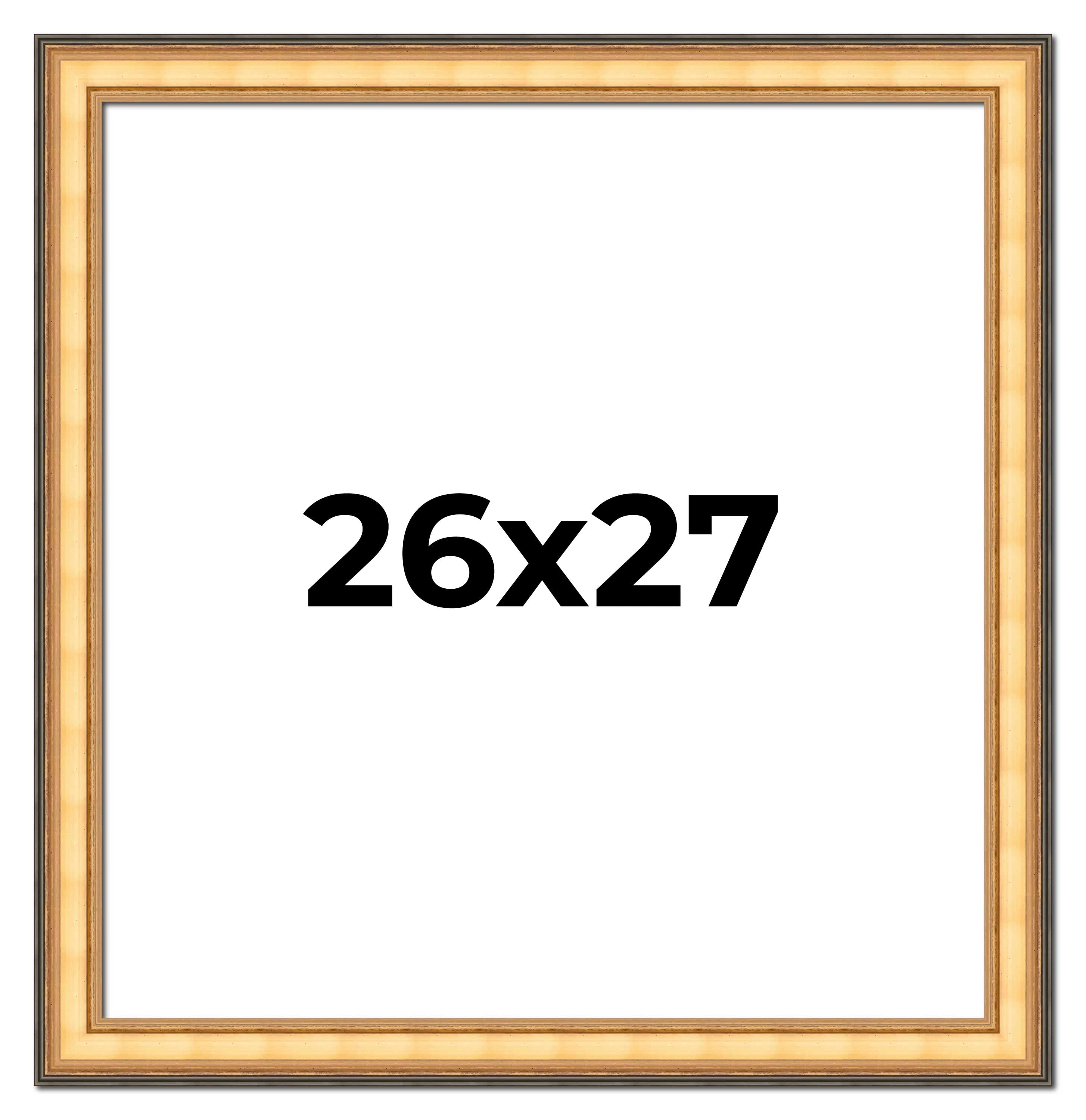 26x27 Frame Gold Plein Aire Solid Wood Picture Frame Width 2 Inches ...
