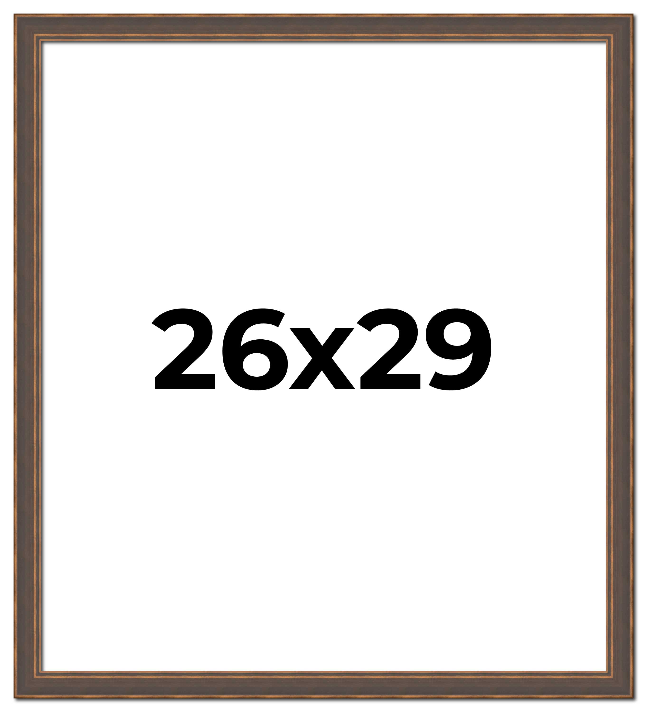 26x29 Frame Golden Caramel Solid Wood Bronze Picture Frame | 1.25 Inch ...
