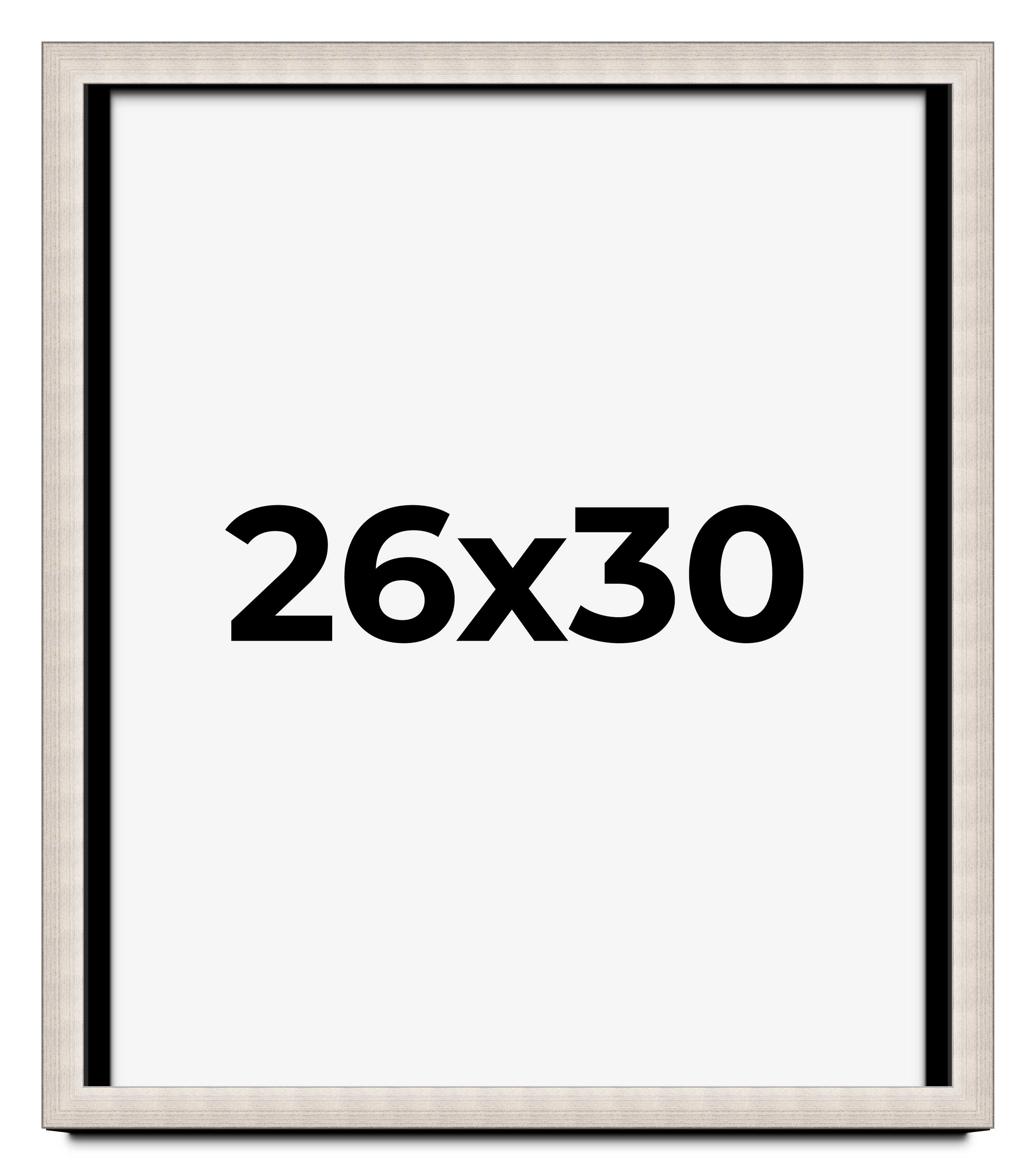 26x30 Shadow Box Brushed Silver | 1.5 Inch Deep | 1.25 Inch Moulding ...