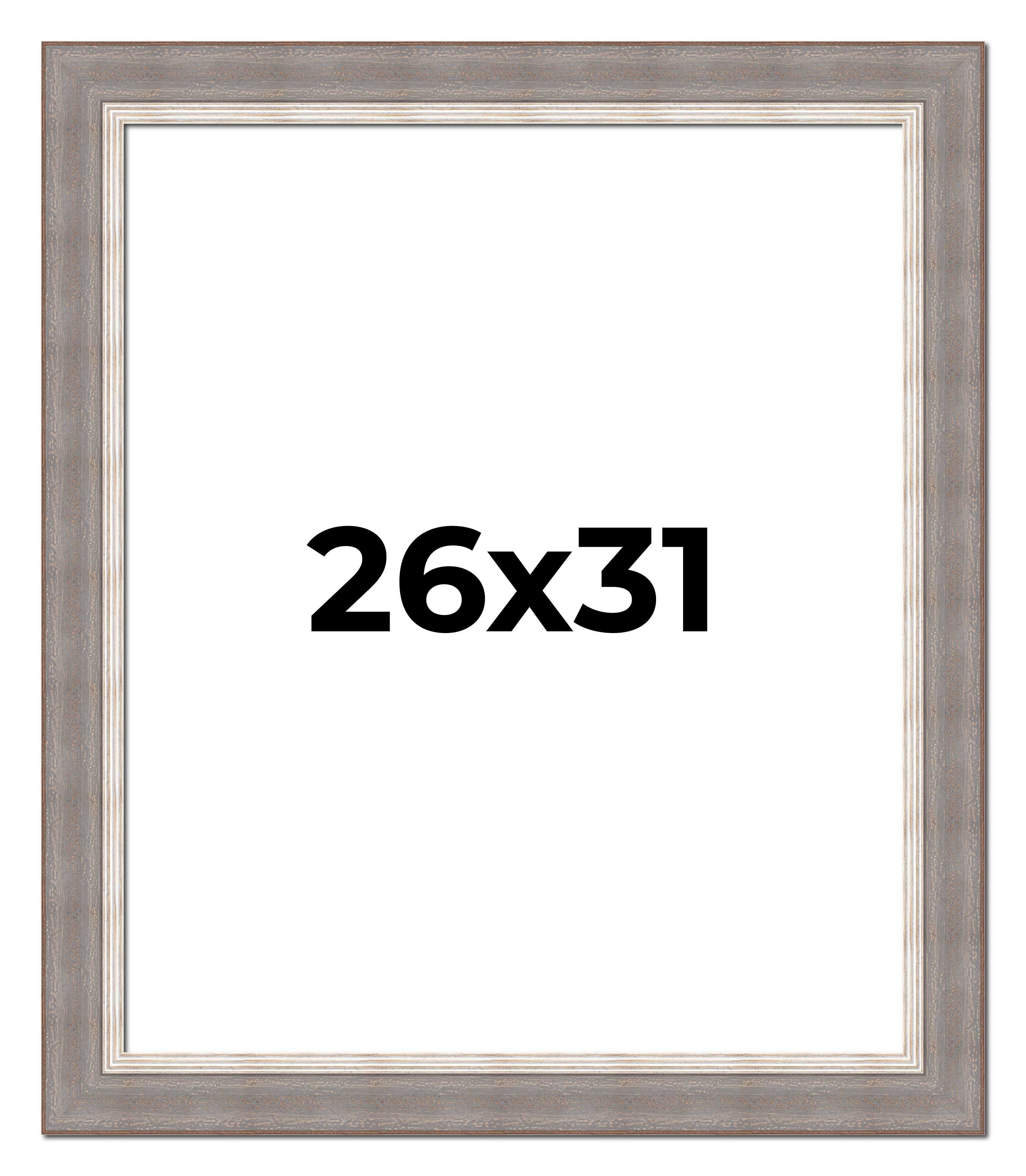 26x31 Frame Grey Real Wood Picture Frame Width 2.75 Inches | Interior ...