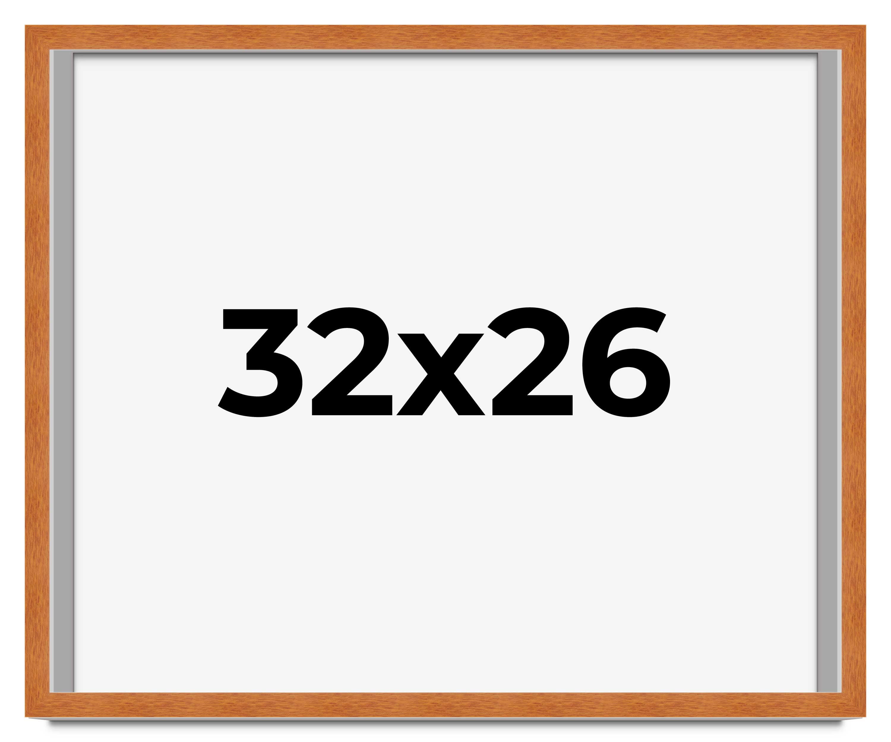26x32 Modernist Brown Picture Frame - UV Acrylic, Foam Board Backing ...