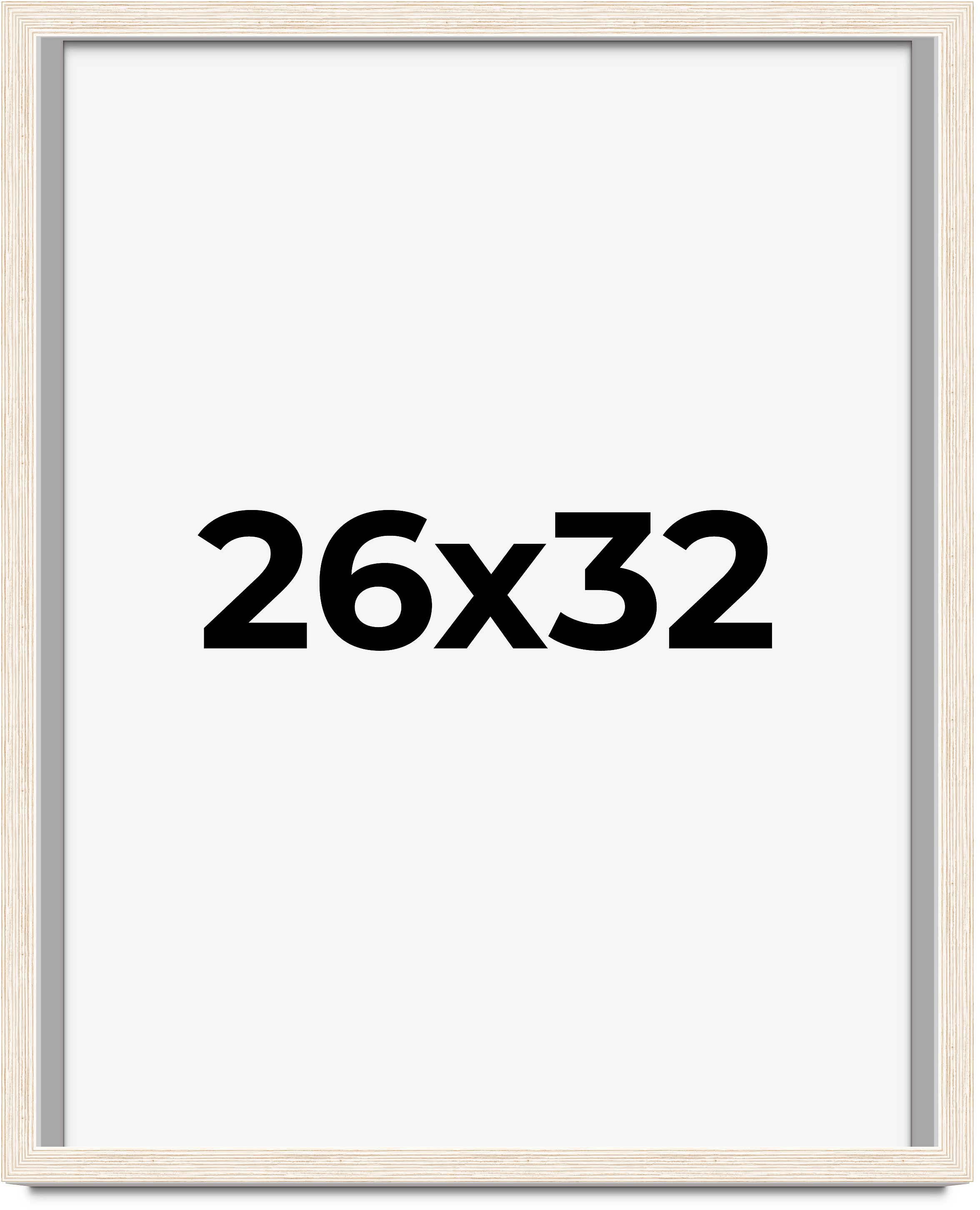 26x32 Shadow Box Frame White | 1.125 Inches Deep Real Wood Rustic ...