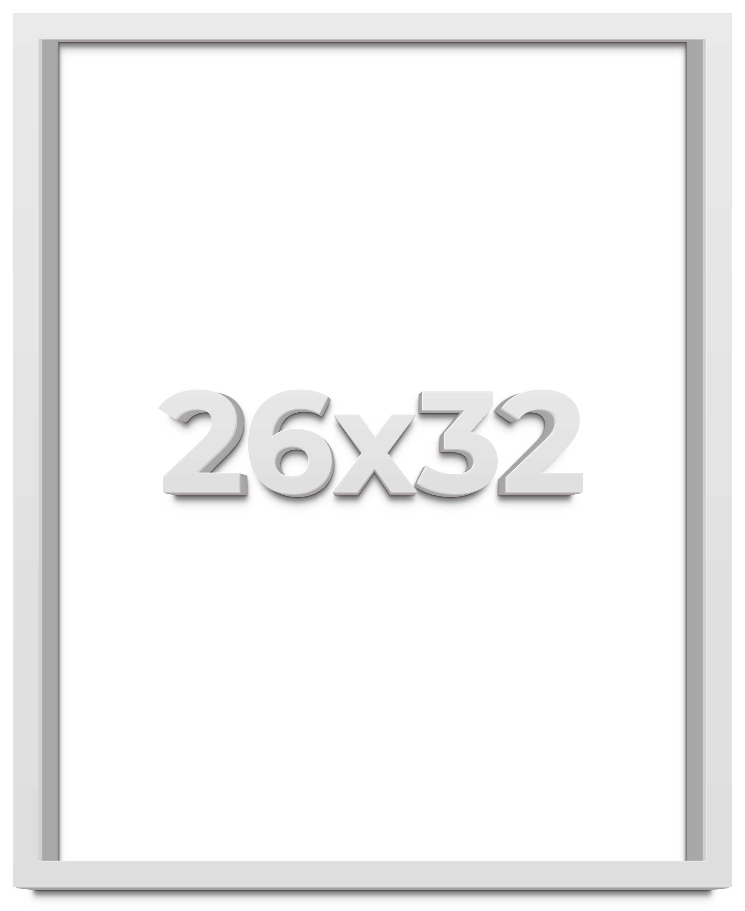 26x32 Shadow Box High Gloss White Display Frame | 1.625 Inches Deep | 1 ...