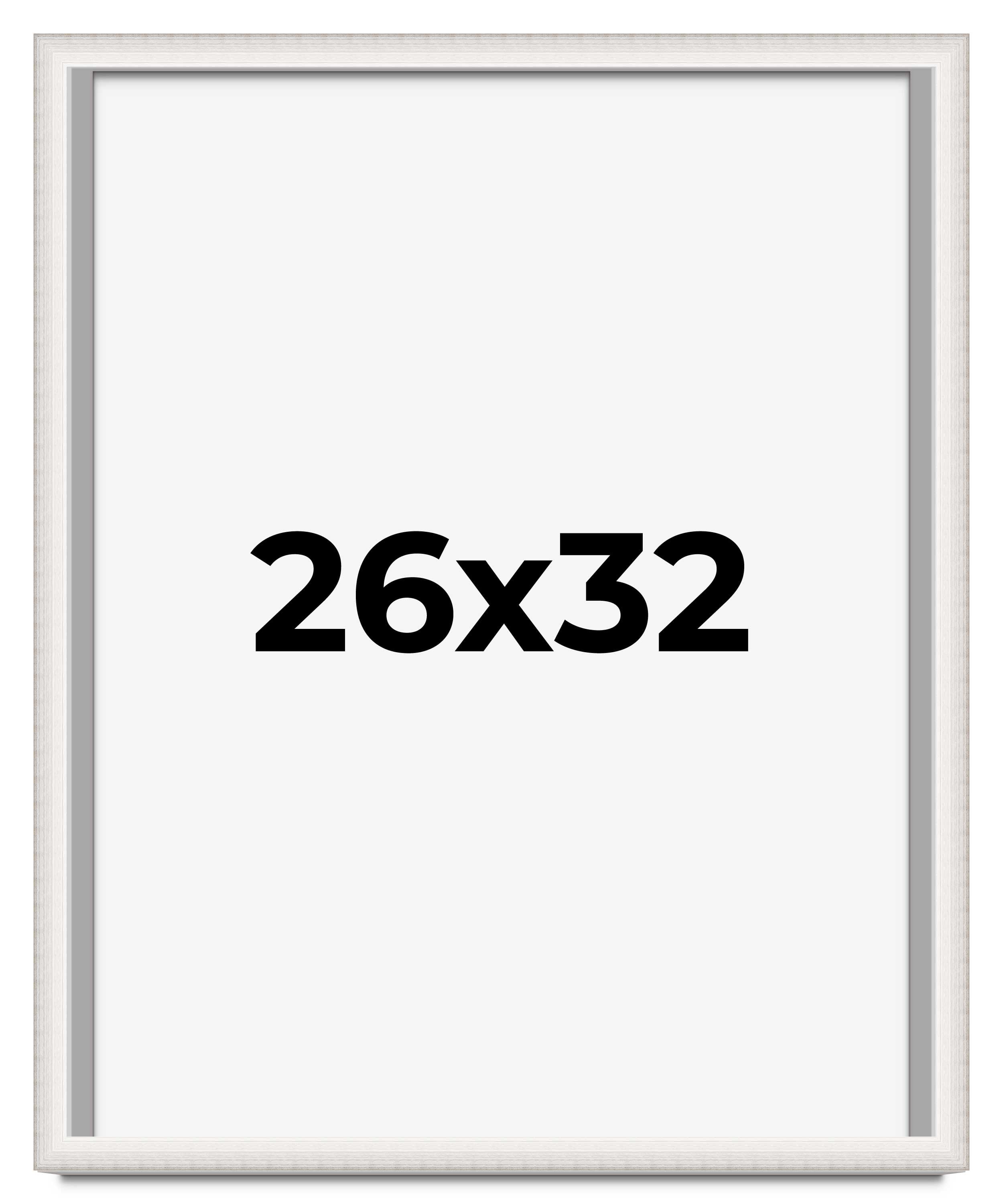 26x32 Shadow Box Silver Brushed Striped Display Frame | 1.625 Inches ...