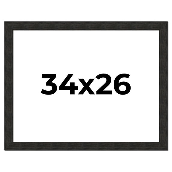 26x34 Contemporary Black Picture Frame - UV Acrylic, Foam Board Backing ...
