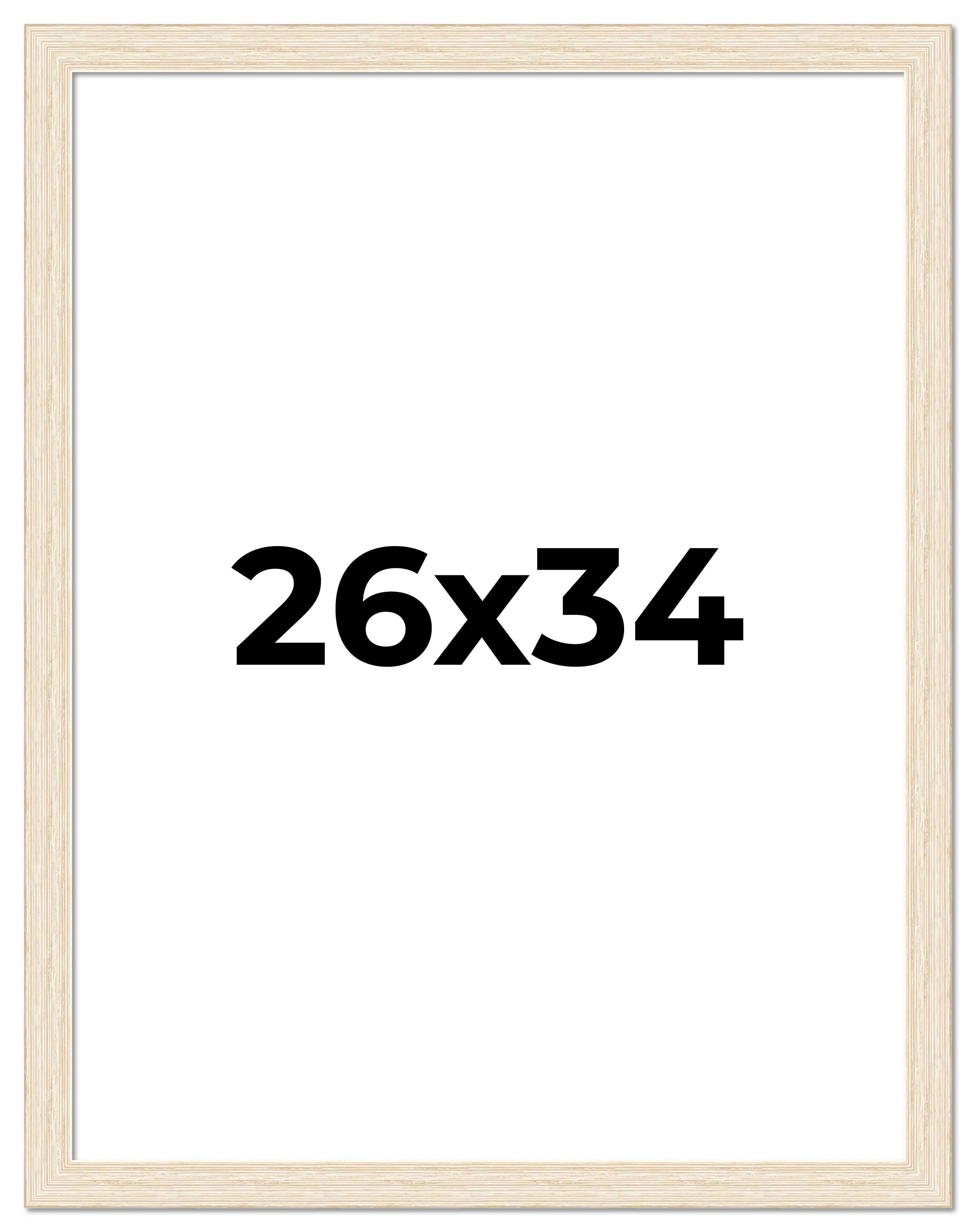26x34 Frame White Barnwood Picture Frame Includes UV Acrylic Plexiglass ...