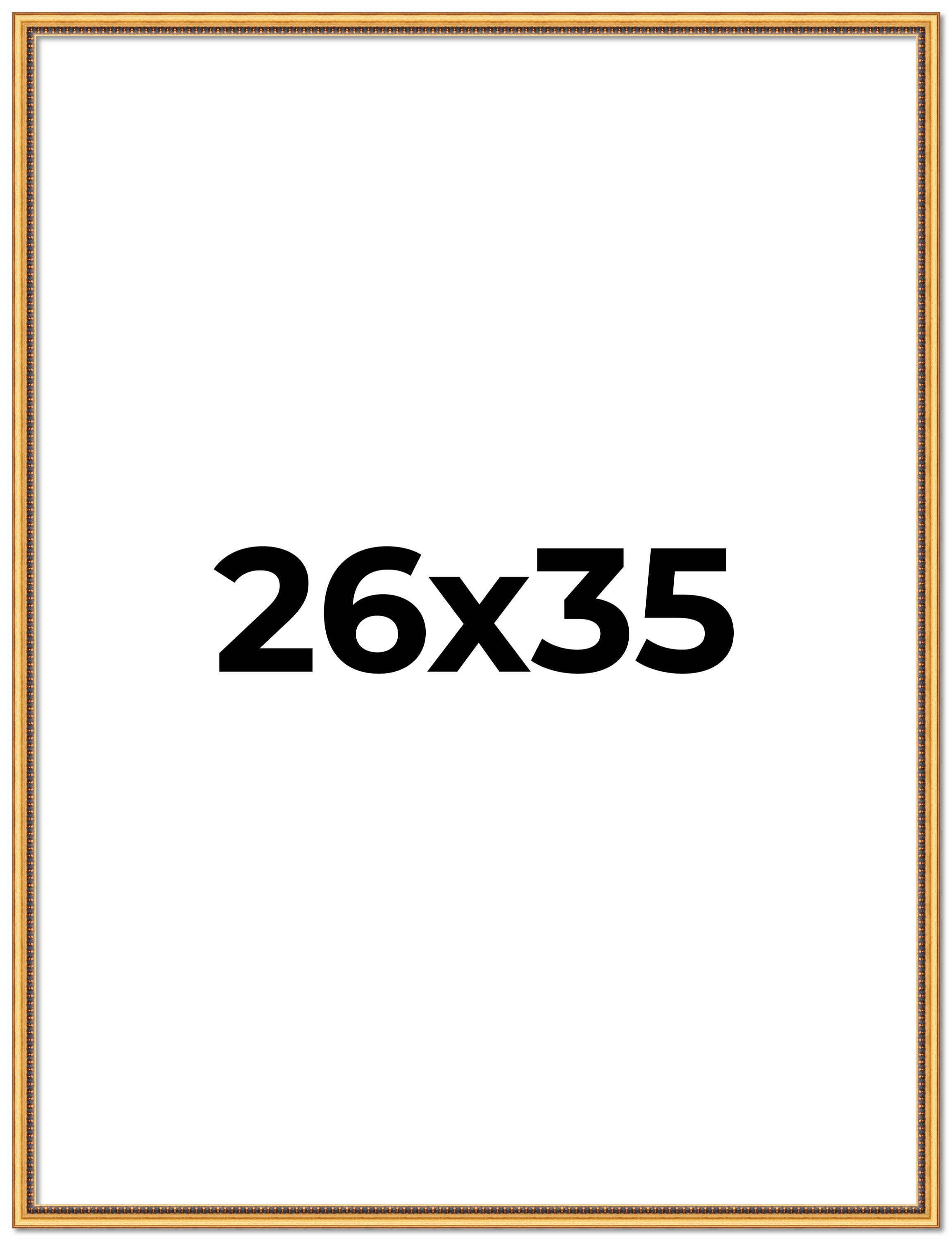 26x35 Frame Beaded Gold Solid Wood Picture Frame | 0.75 Inches Moulding ...