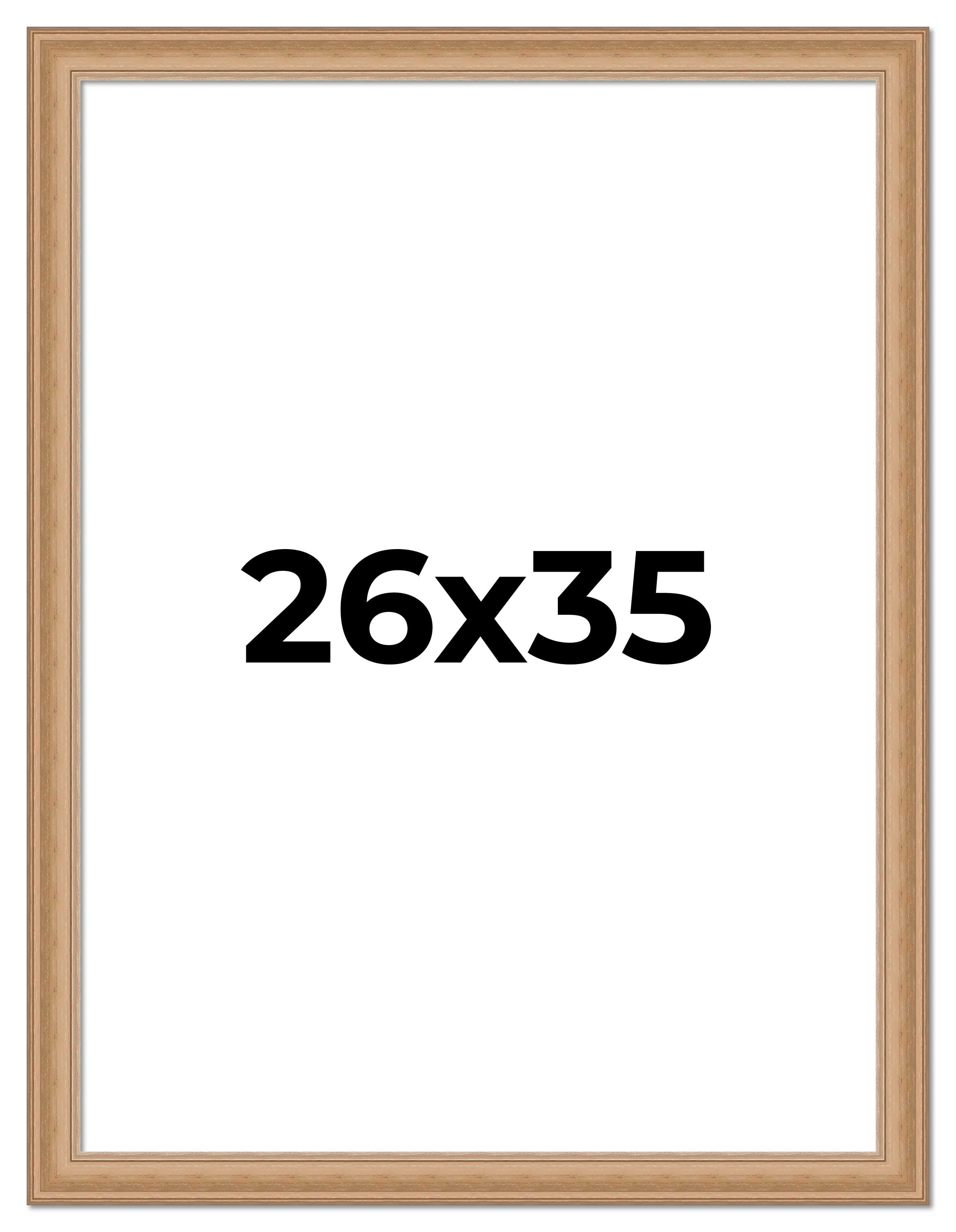 26x35 Frame Charleston Honey Brown Solid Wood Picture Frame Width 1.75 ...