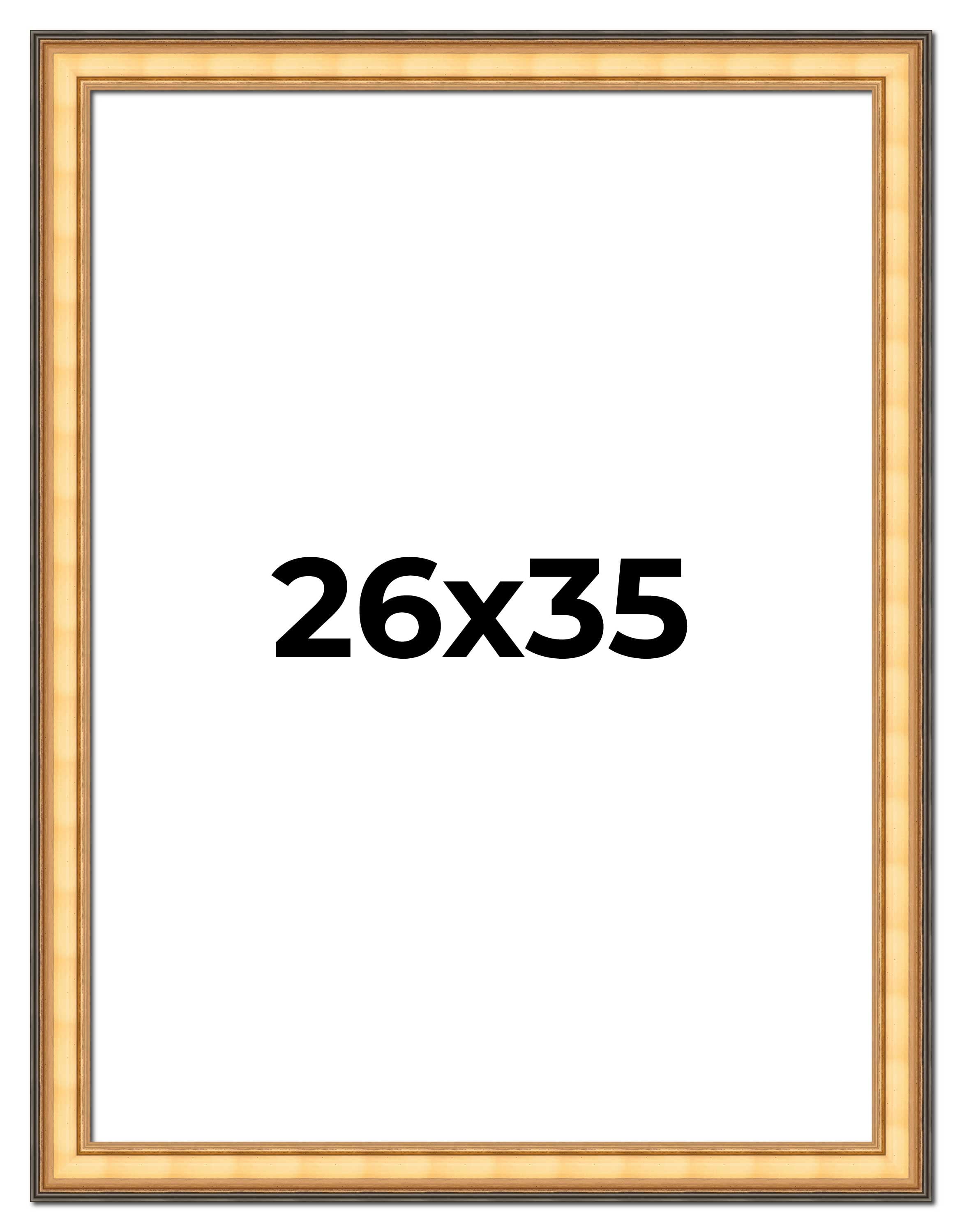 26x35 Frame Gold Plein Aire Solid Wood Picture Frame Width 2 Inches ...