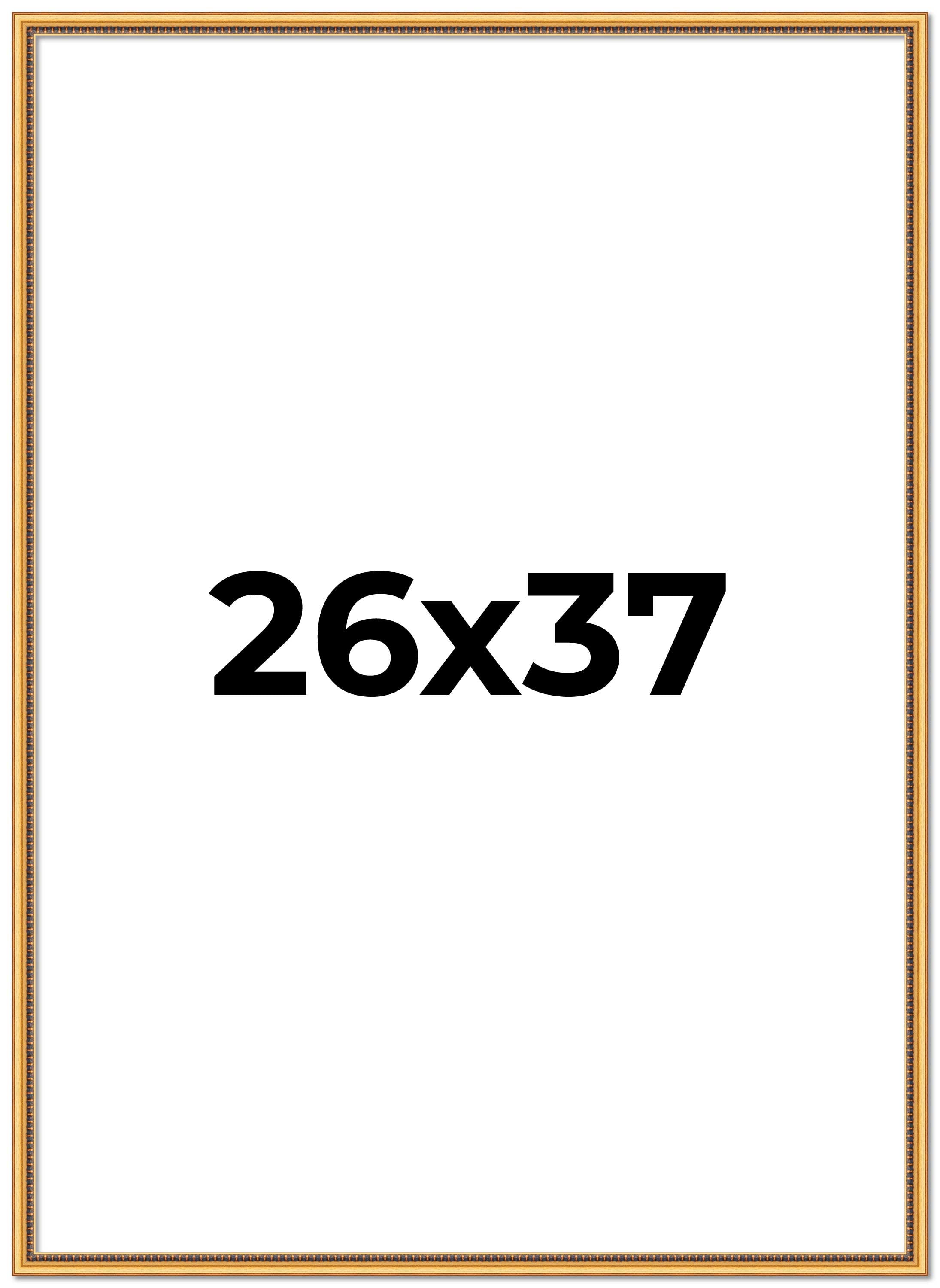 26x37 Frame Beaded Gold Solid Wood Picture Frame | 0.75 Inches Moulding ...