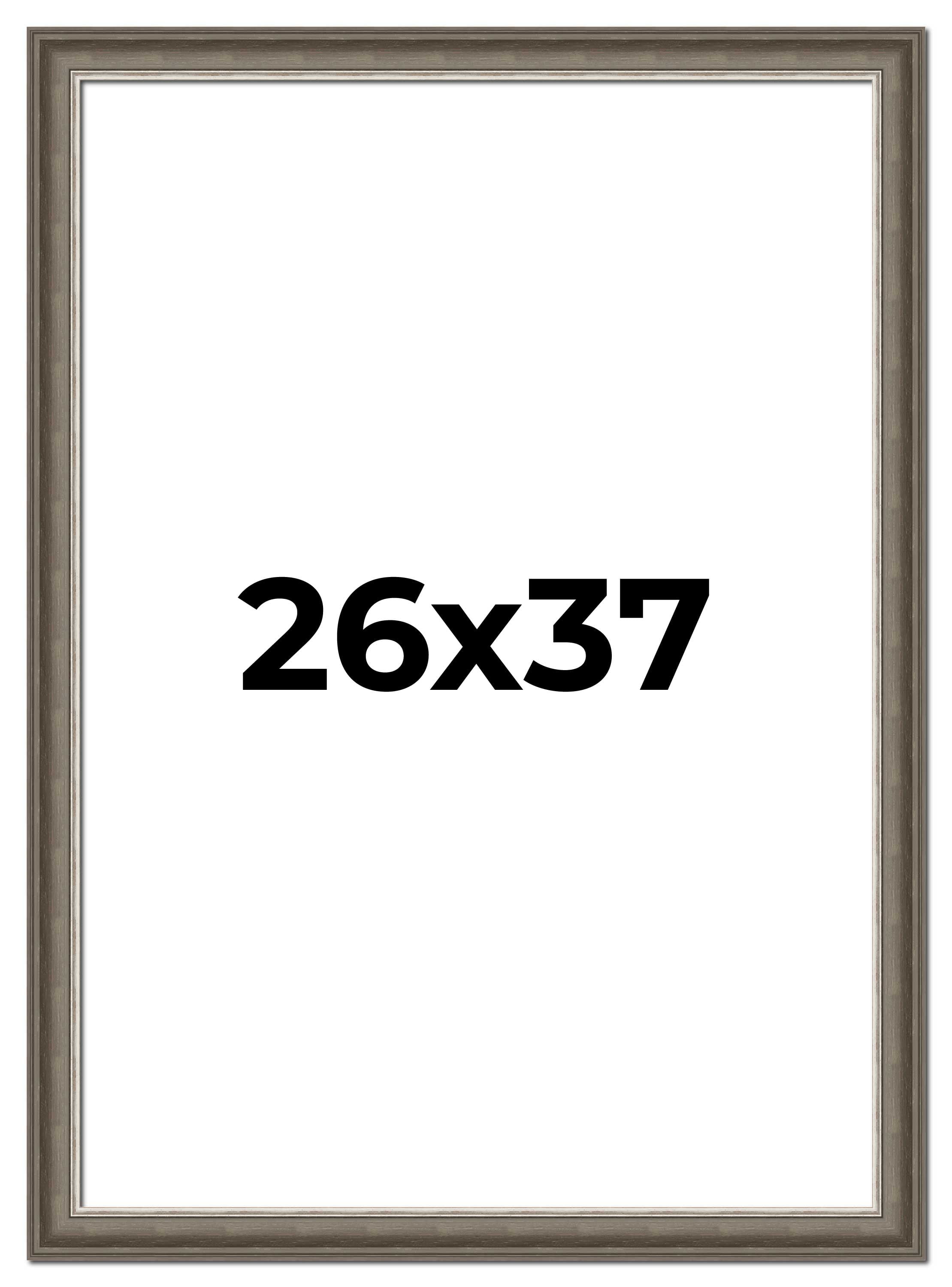 26x37 Frame Brown Solid Wood Picture Frame | 1.75 Inch Moulding Width ...