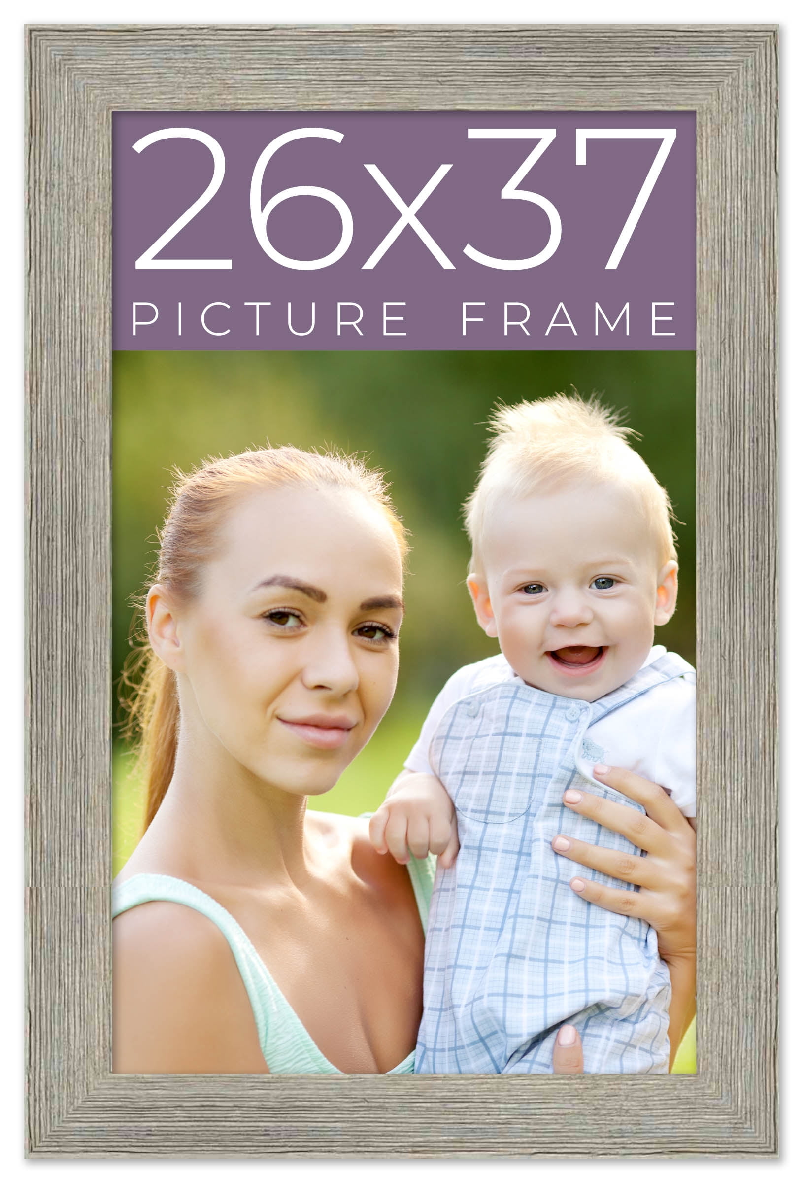 26x37 Frame Grey Real Wood Picture Frame Width 1.5 Inches | Interior ...