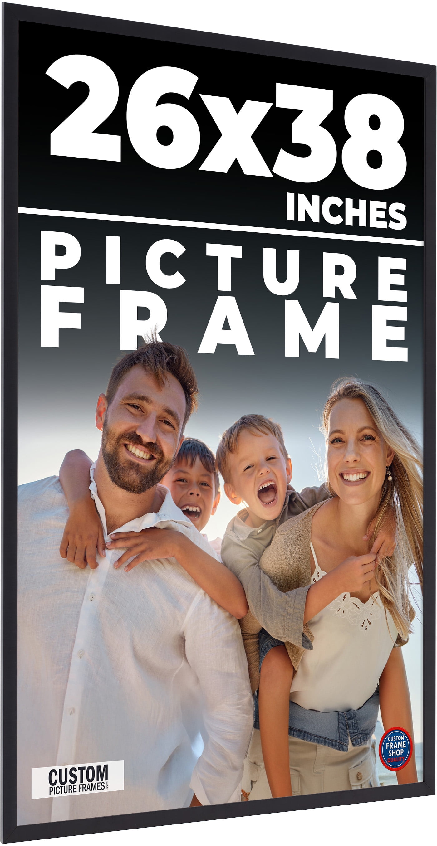 26x38 Frame Black Real Wood Picture Frame Width 0.75 inches | Interior ...