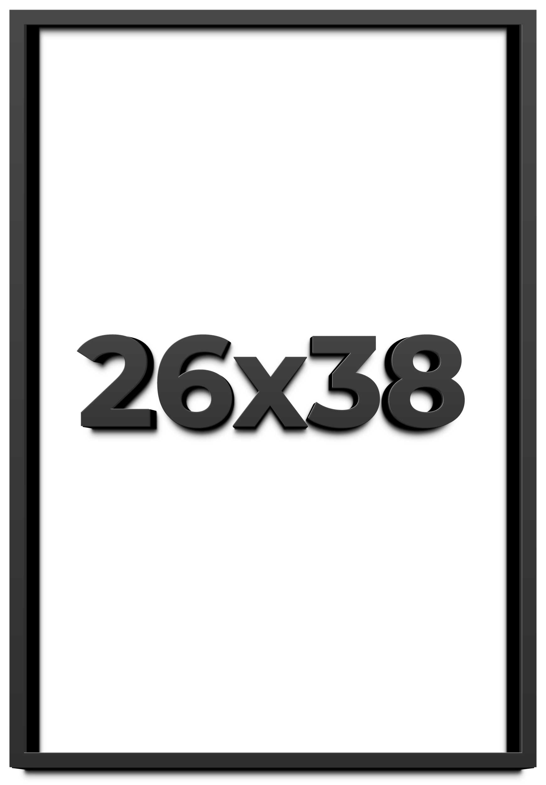 26x38 Shadow Box Frame Black | 1 inches Deep Real Wood Contemporary ...